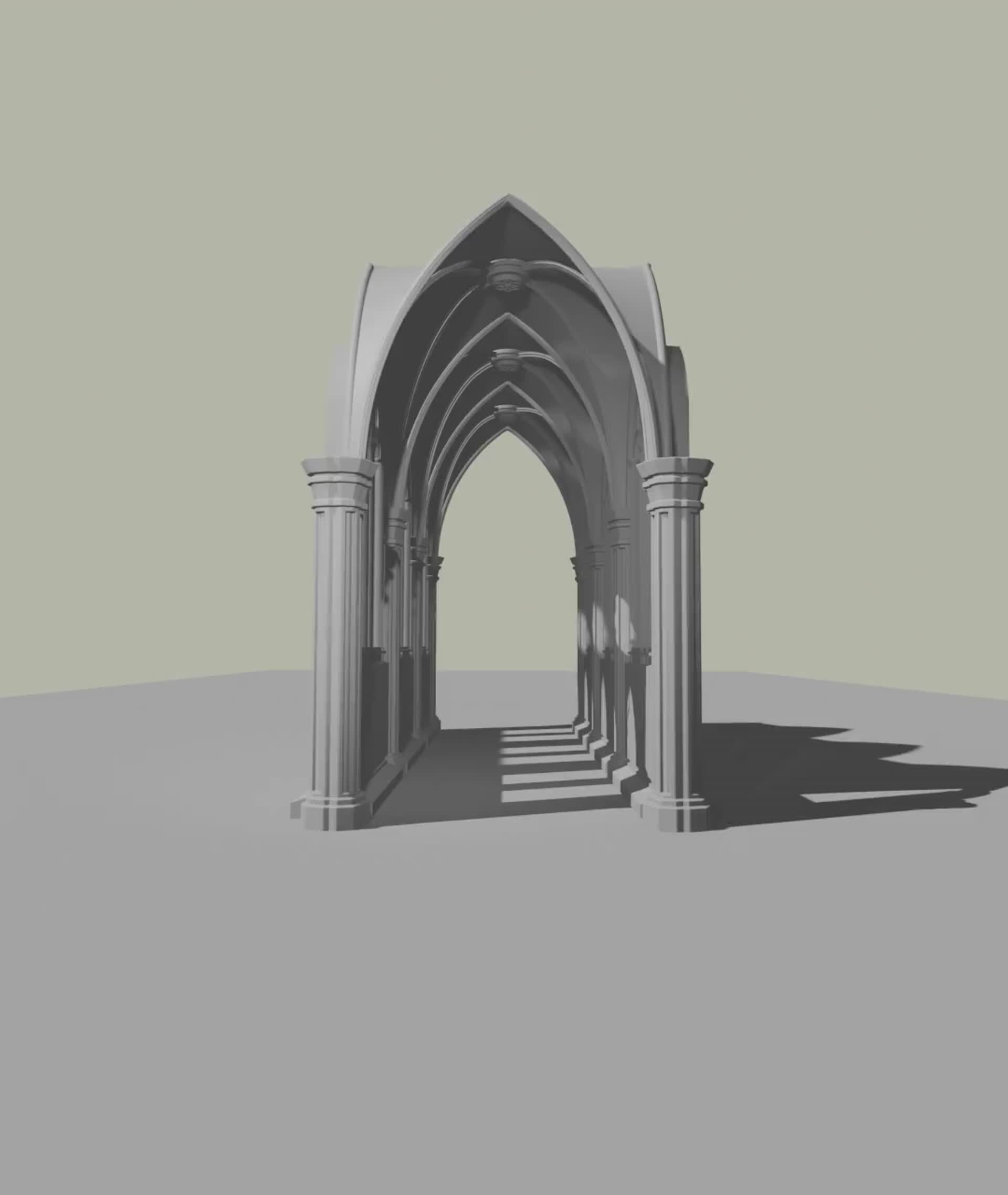 ArtStation - Gothic arch entrance