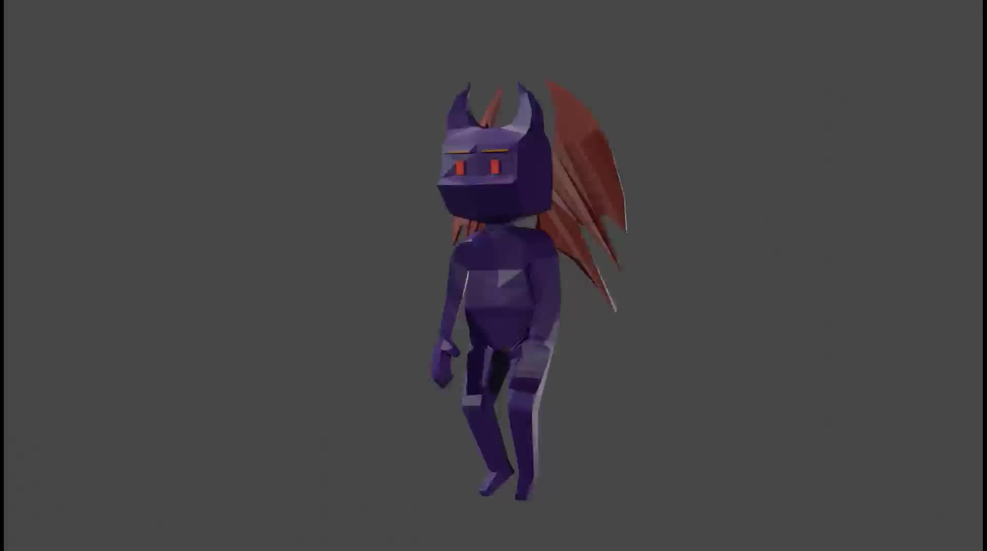 ArtStation - Low poly Demon flying