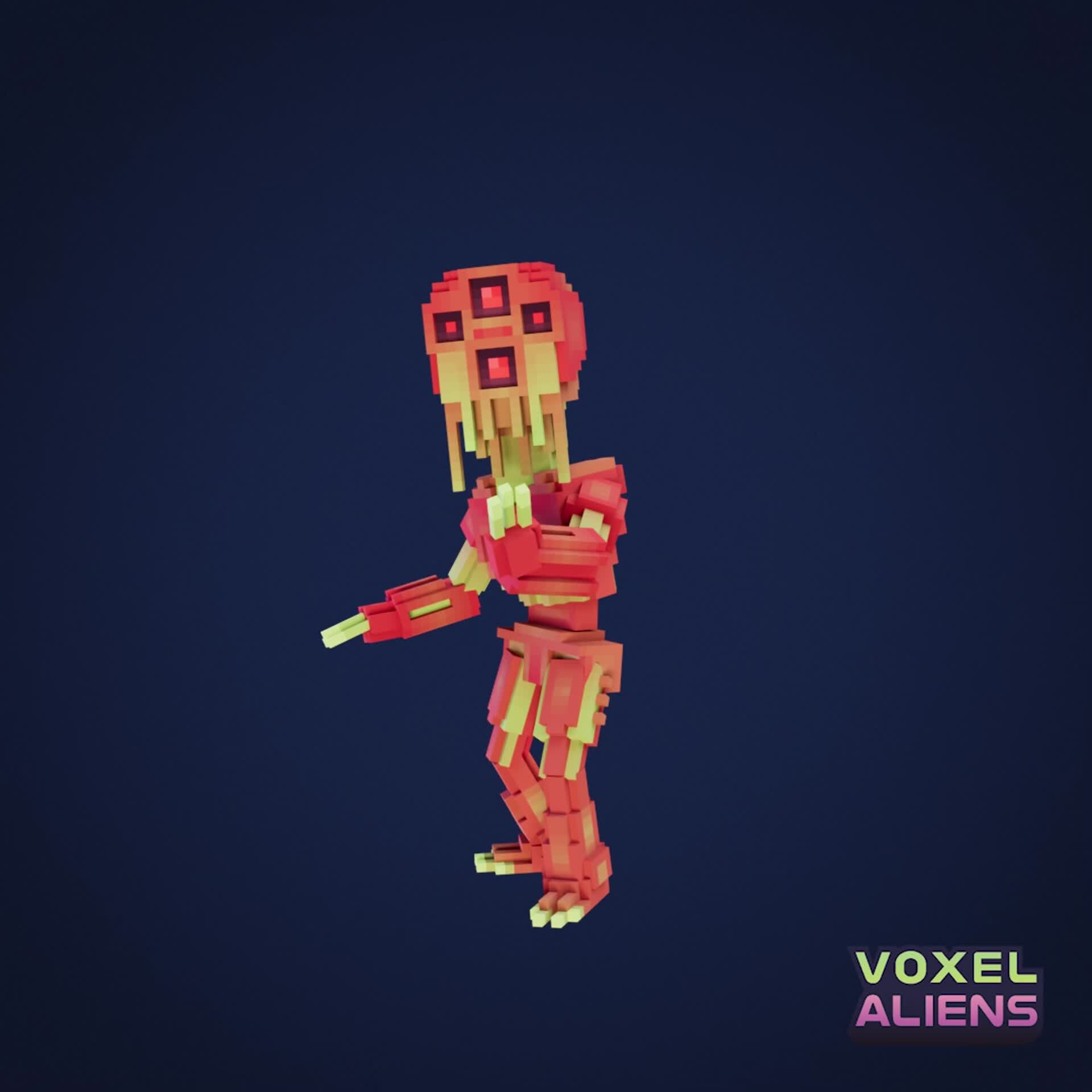 Voxel Aliens - Alien Creature - Vorblarg