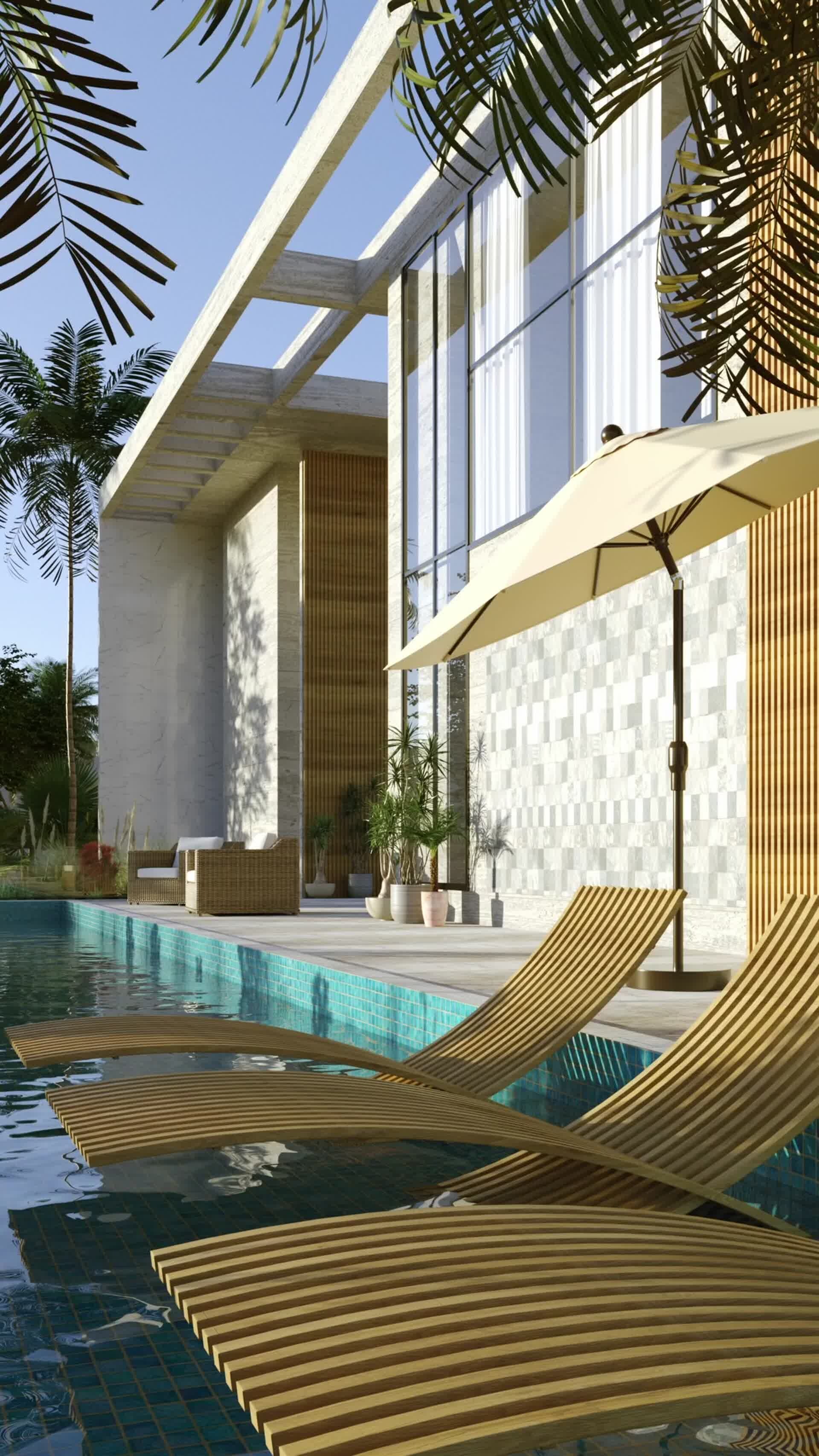 ArtStation - Pool furniture variations