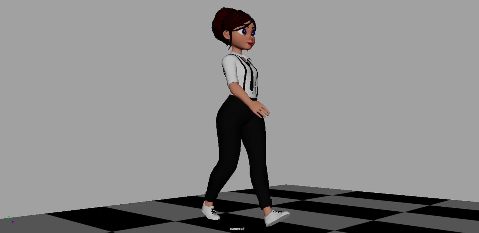 ArtStation - Female progressive walk cycle