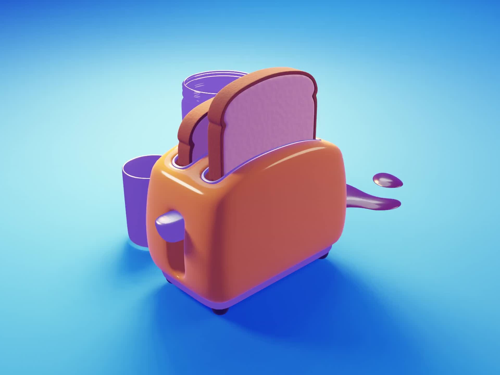 ArtStation - Toast animation