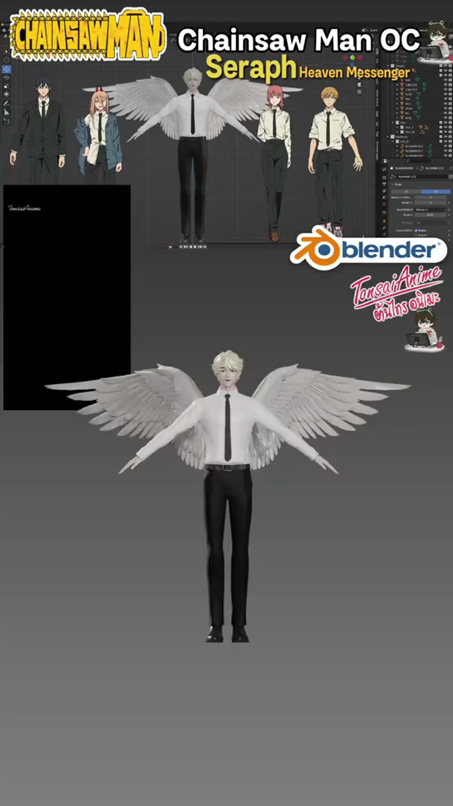ArtStation - SERAPH (3D Modeling) | Chainsaw Man チェンソーマン - OC by ...