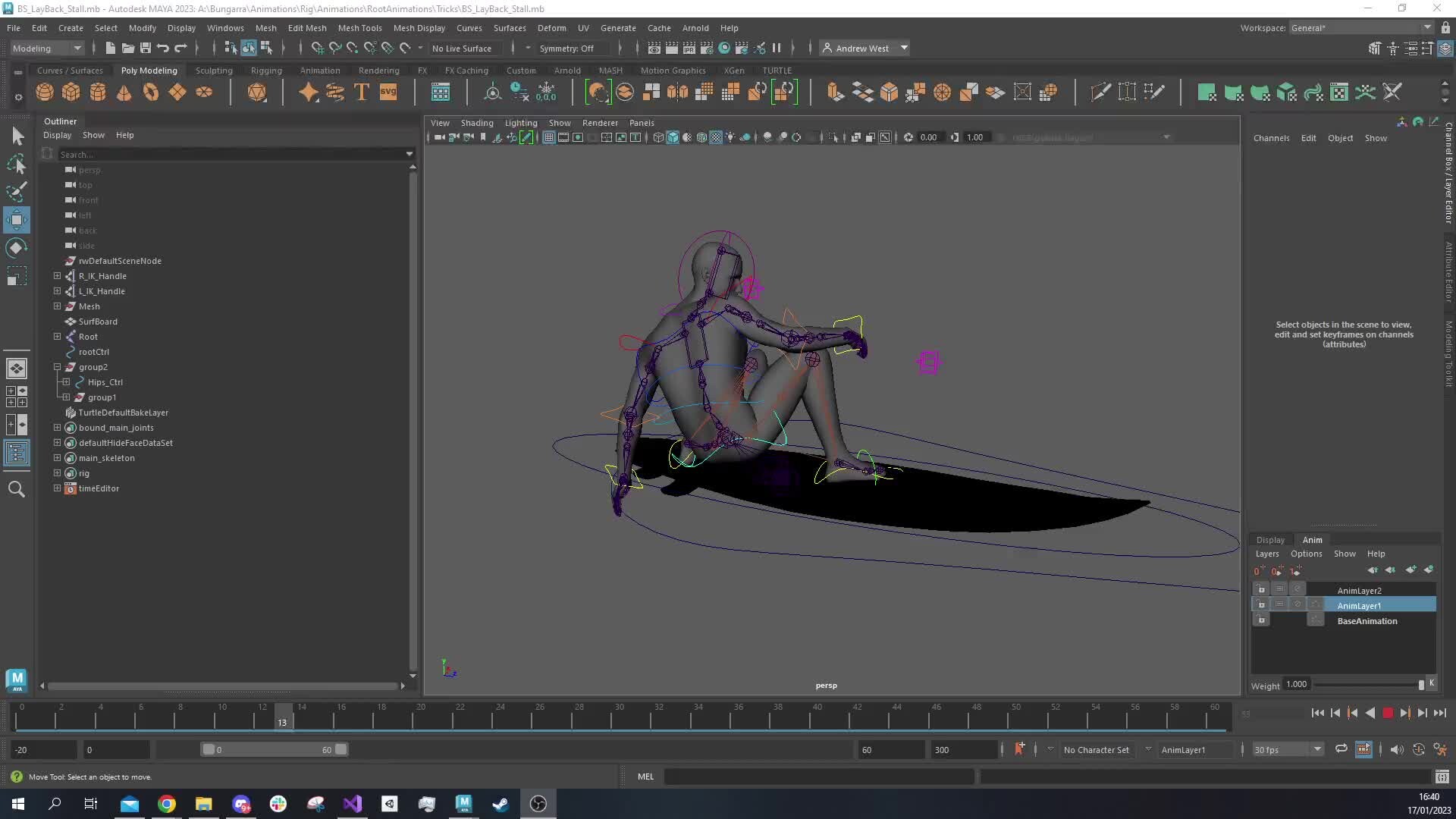 Timothy Karl Mayor - Barton Lynch Pro Surfing Animations