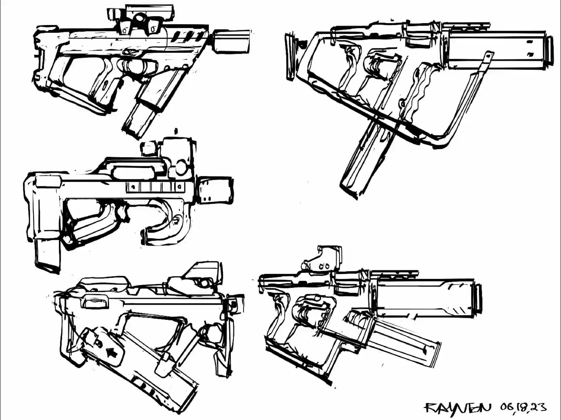 ArtStation - Blaster Sketch Ideation