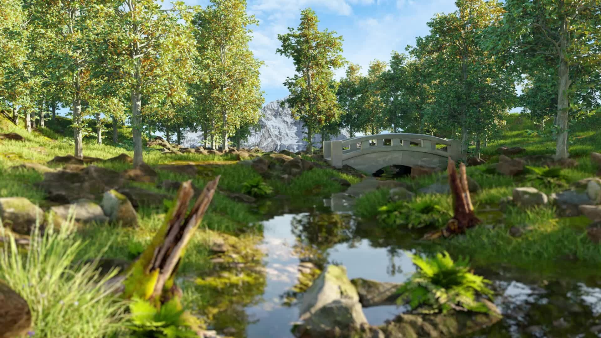 ArtStation - A Beautiful Scenic view of a riverside.