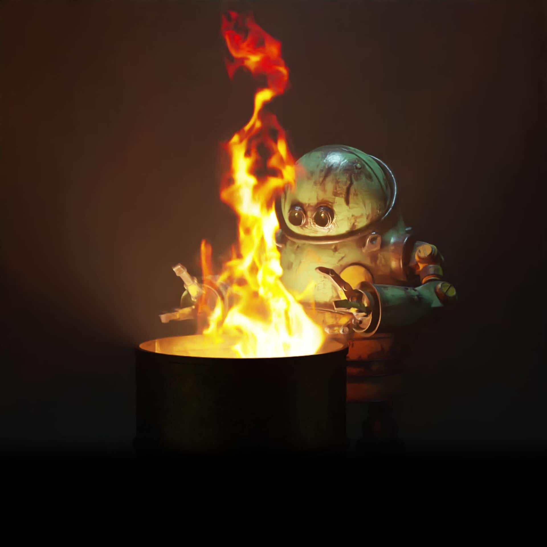 ArtStation - Fire Simulation in Houdini