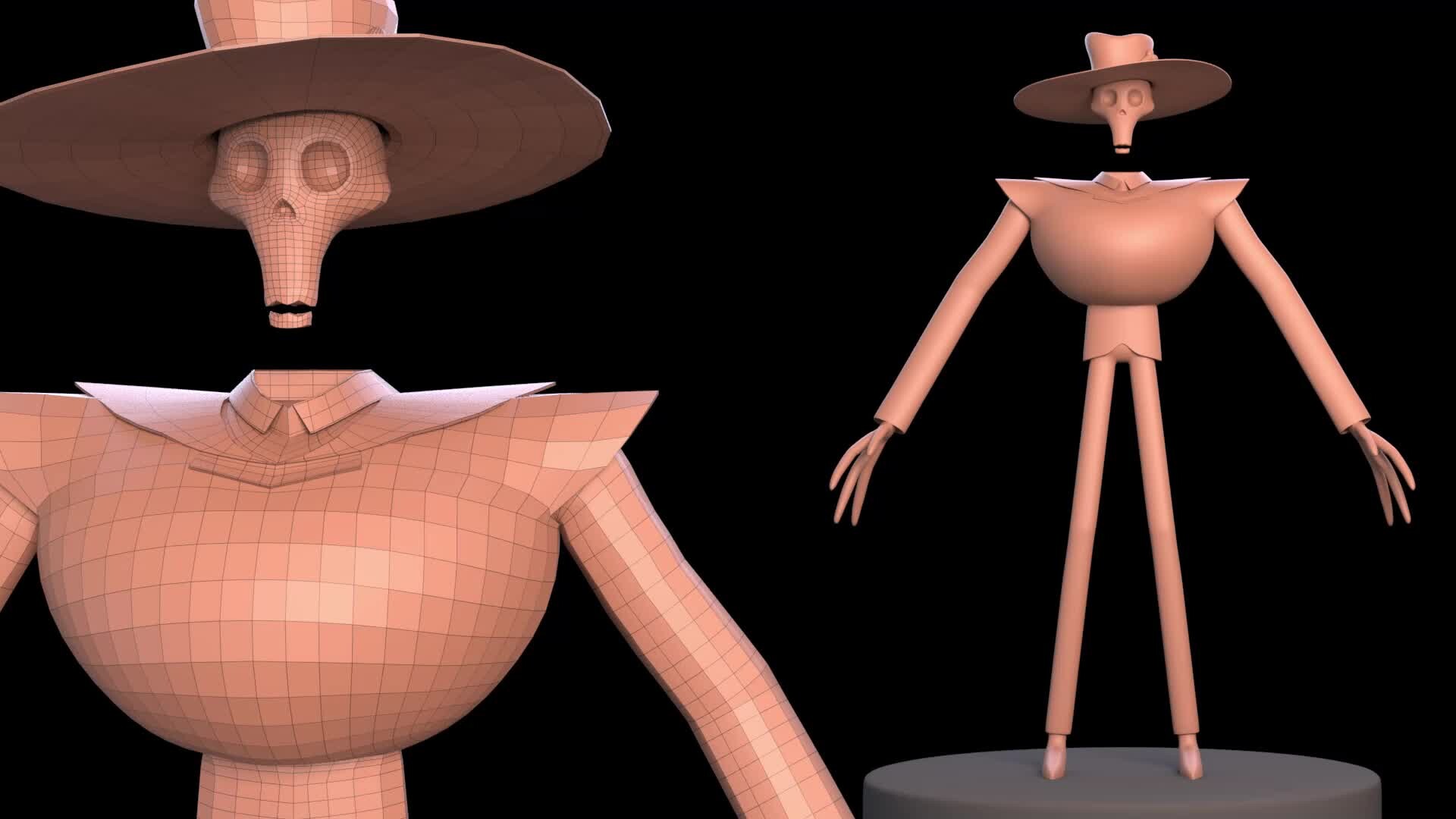 ArtStation - Skeleton Man 3D Model