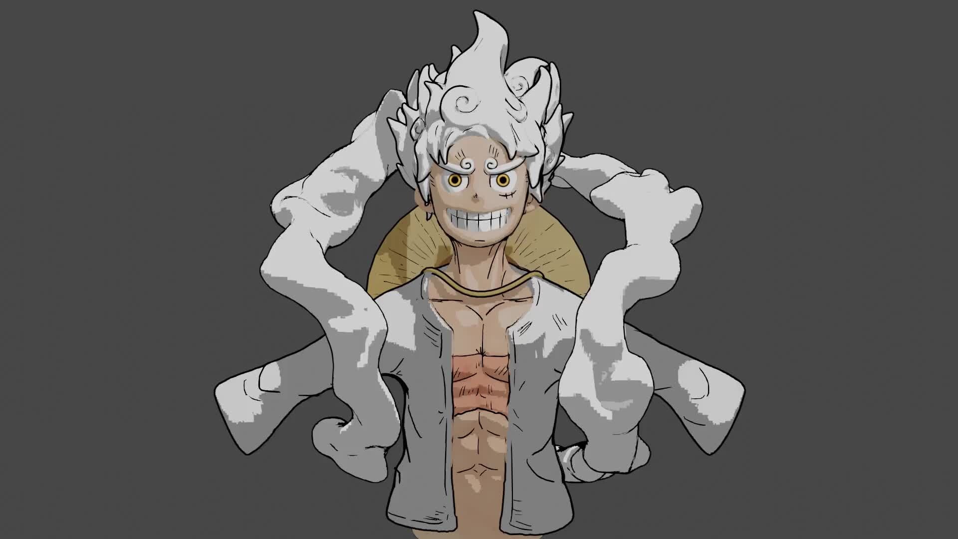 ArtStation - Luffy Gear 5 Sculpt