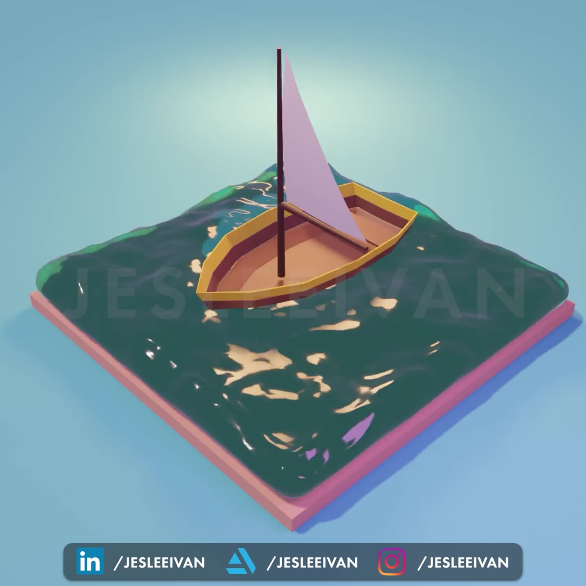 ArtStation - Wavy Boat and Water Loop Animation