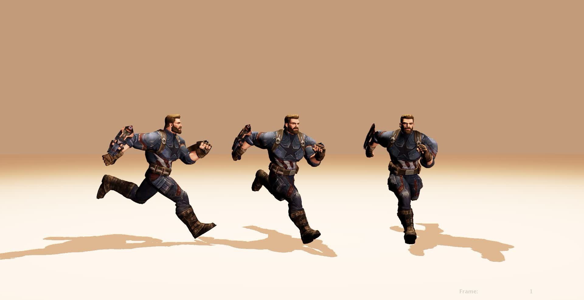 ArtStation - Captain America Run Cycle