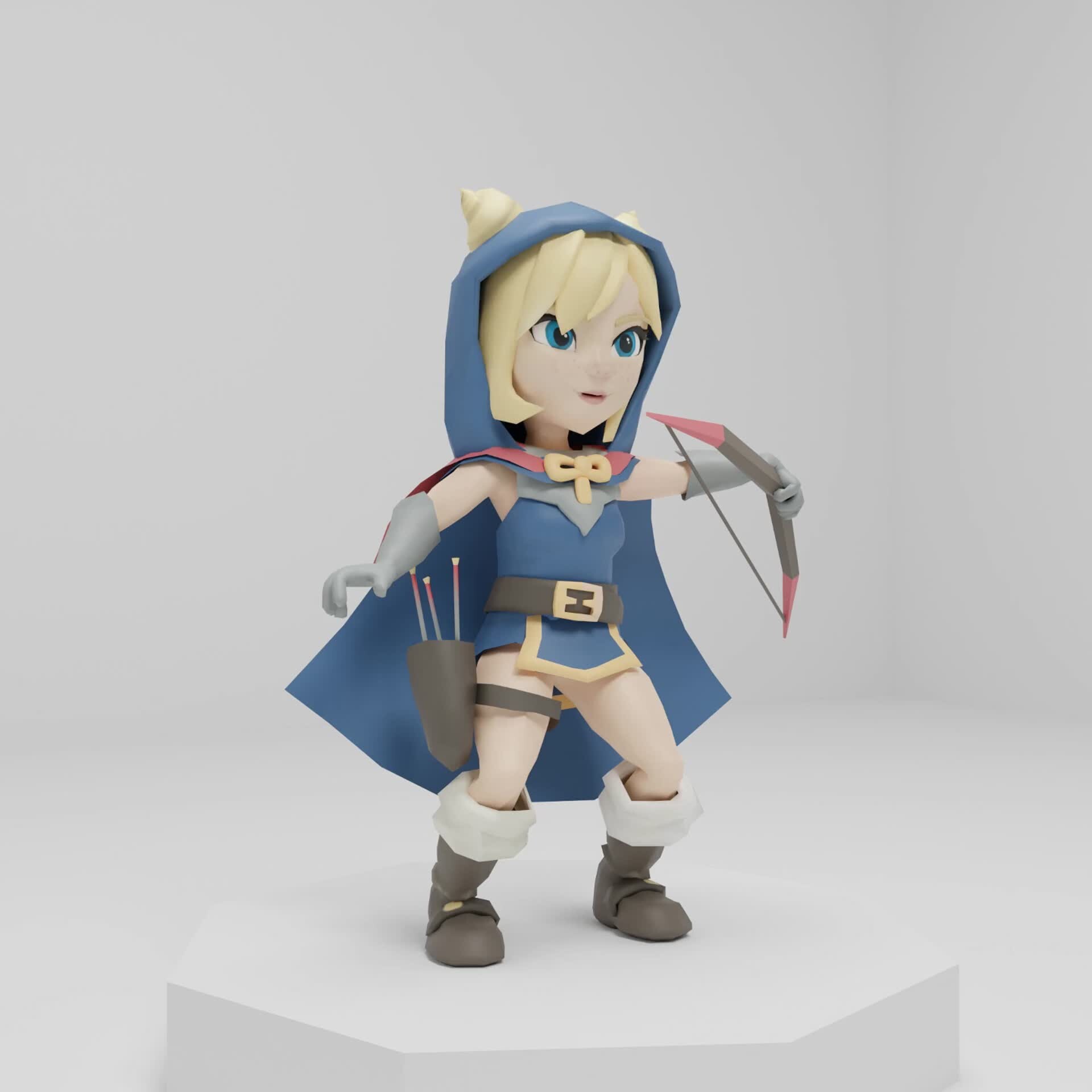 ArtStation - Low Polly Hunter Character