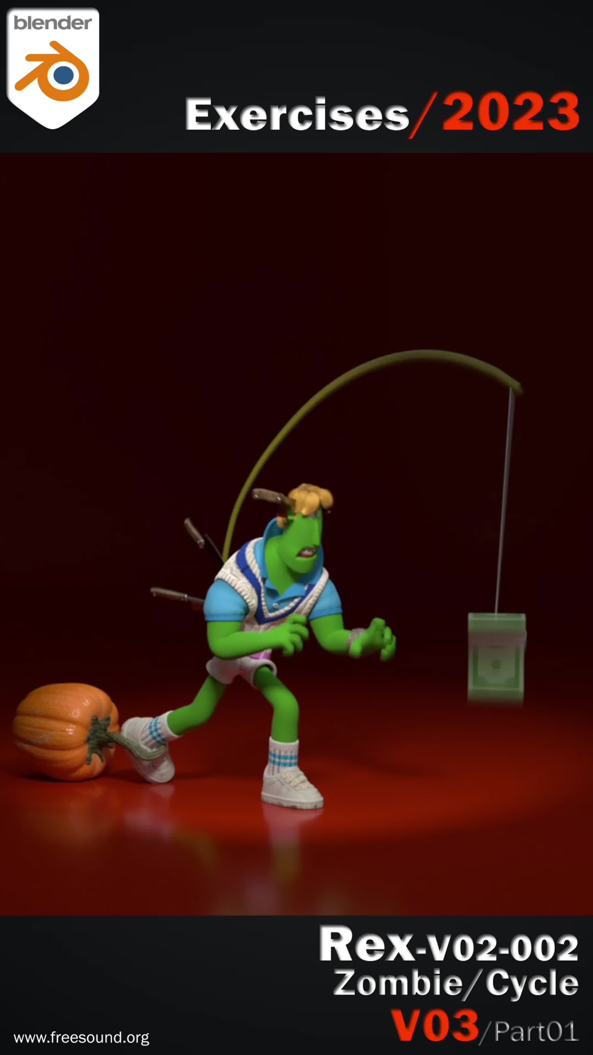 ArtStation - Rex_Zombie-Walk-V02001