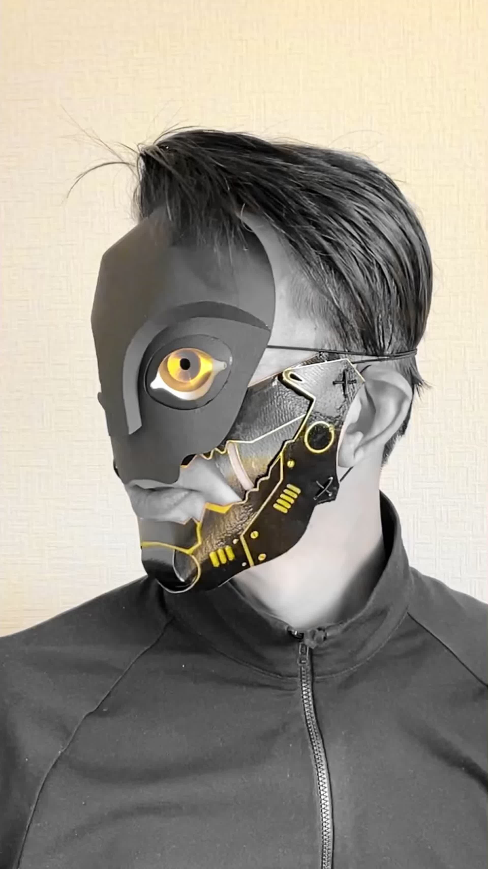 ArtStation - Black version of the craft kit "P3" mask, with lacquered ...