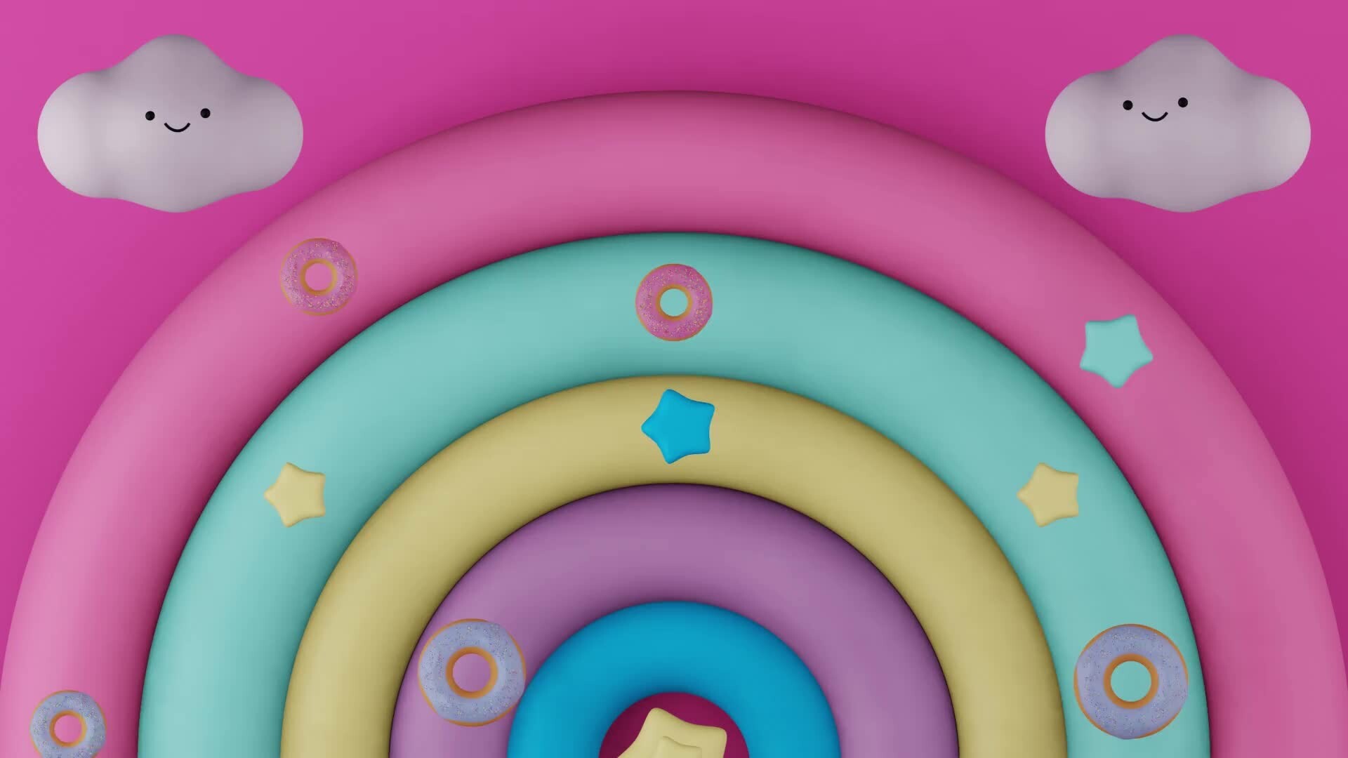 ArtStation - cartoon kids rainbow loop animation