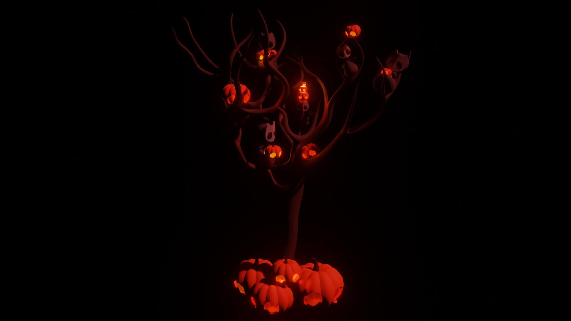 ArtStation - Halloween pumpkin tree