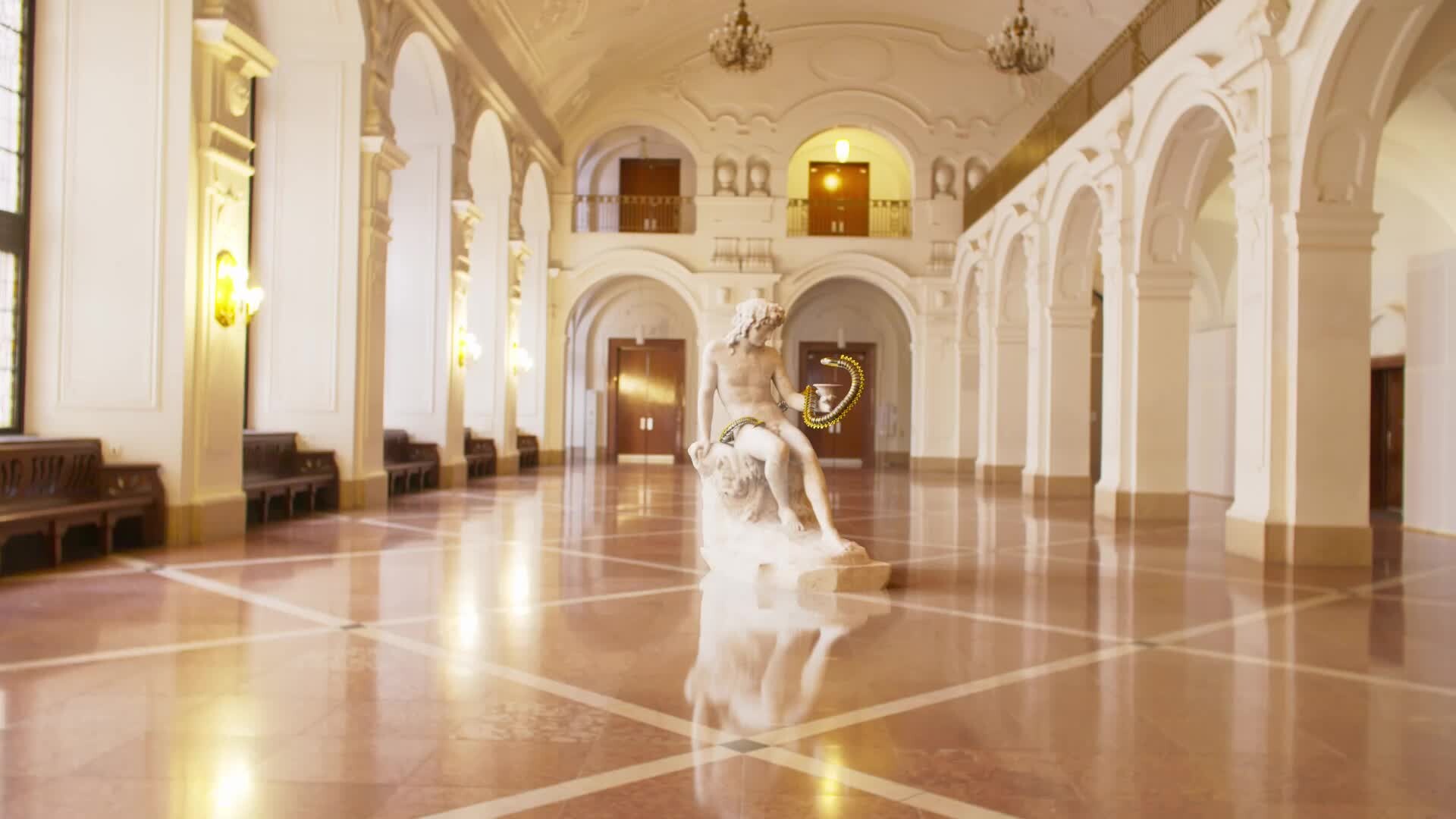 ArtStation - CGI Integration of a Bacchus Statue