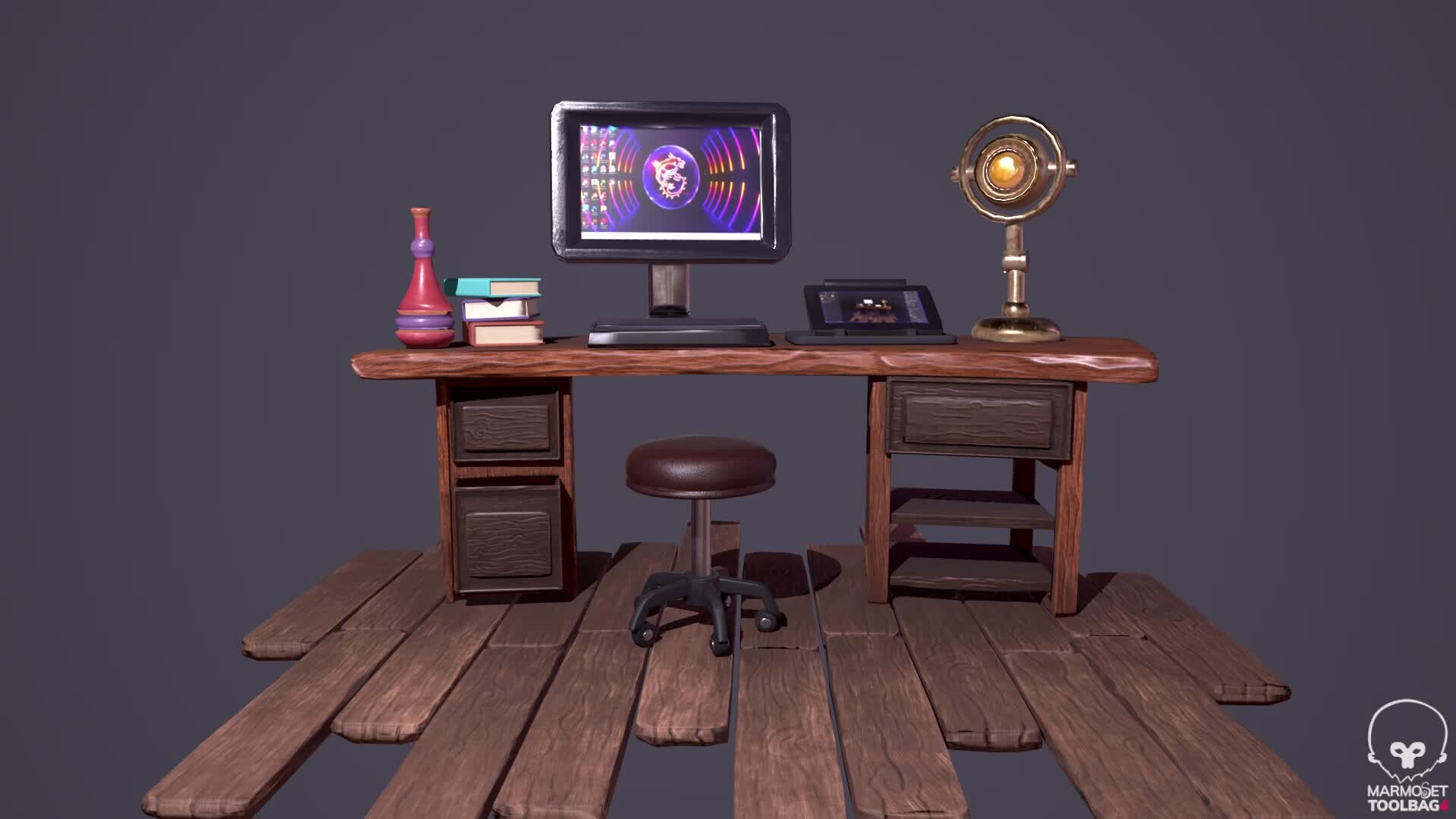 ArtStation - Diorama:"3D artist desk"