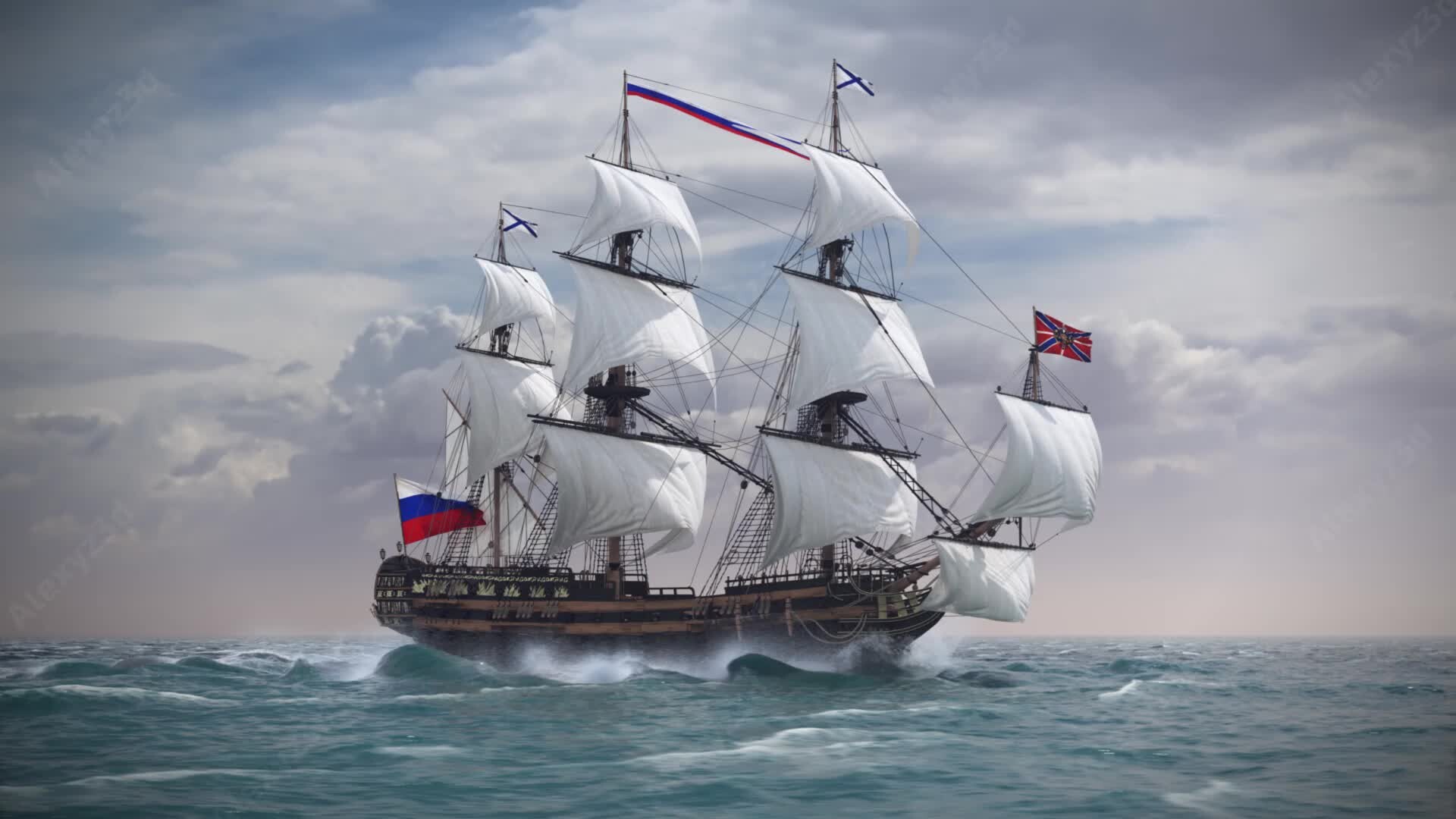 ArtStation - Sailing ship animation