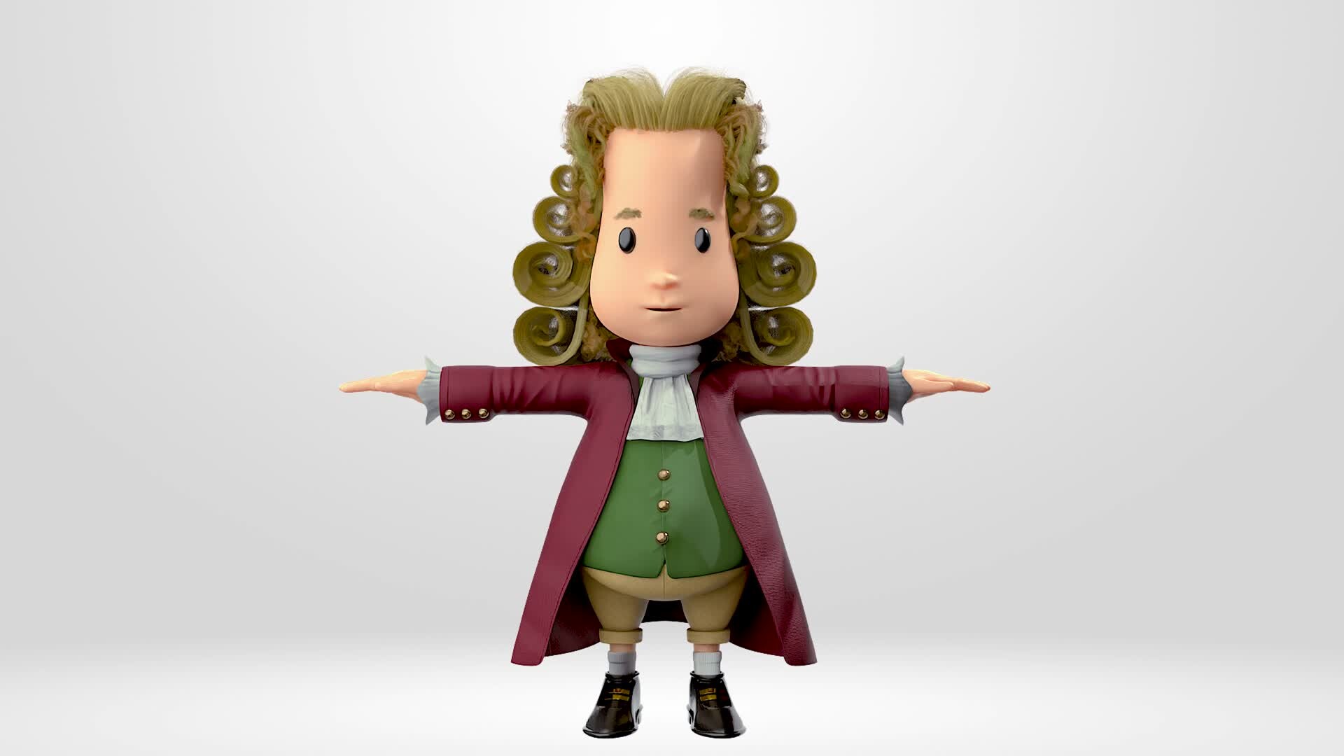 ArtStation - Cute 3D Illustration of Newton