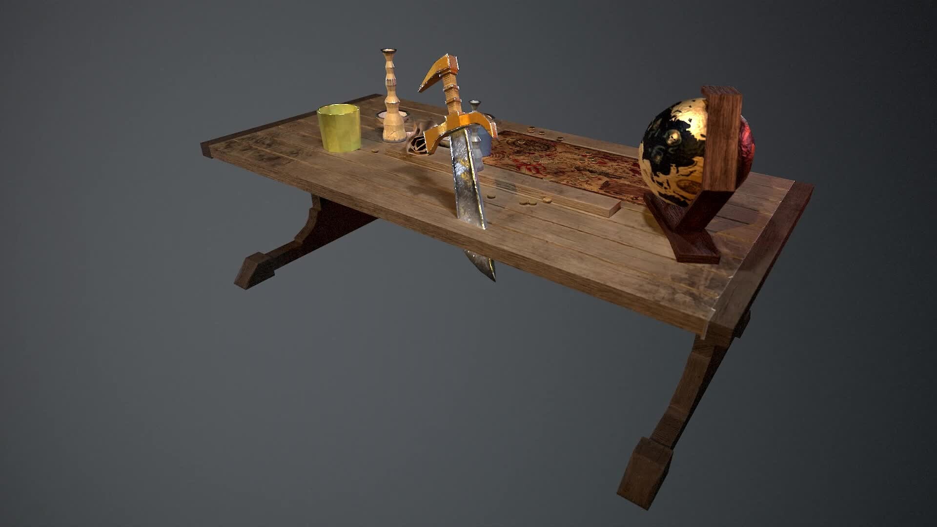 ArtStation - Game Prop : Pirate Table