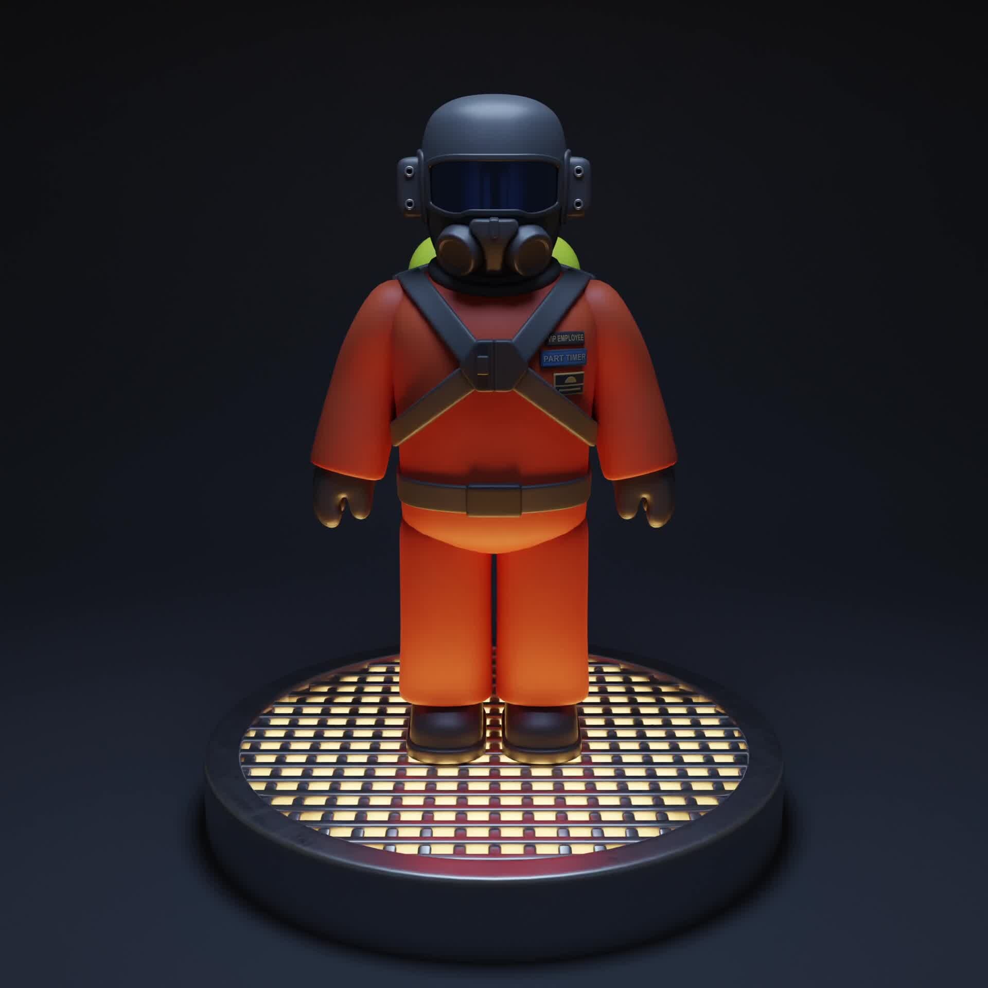 ArtStation - Chunky Lethal Company Worker Turntable