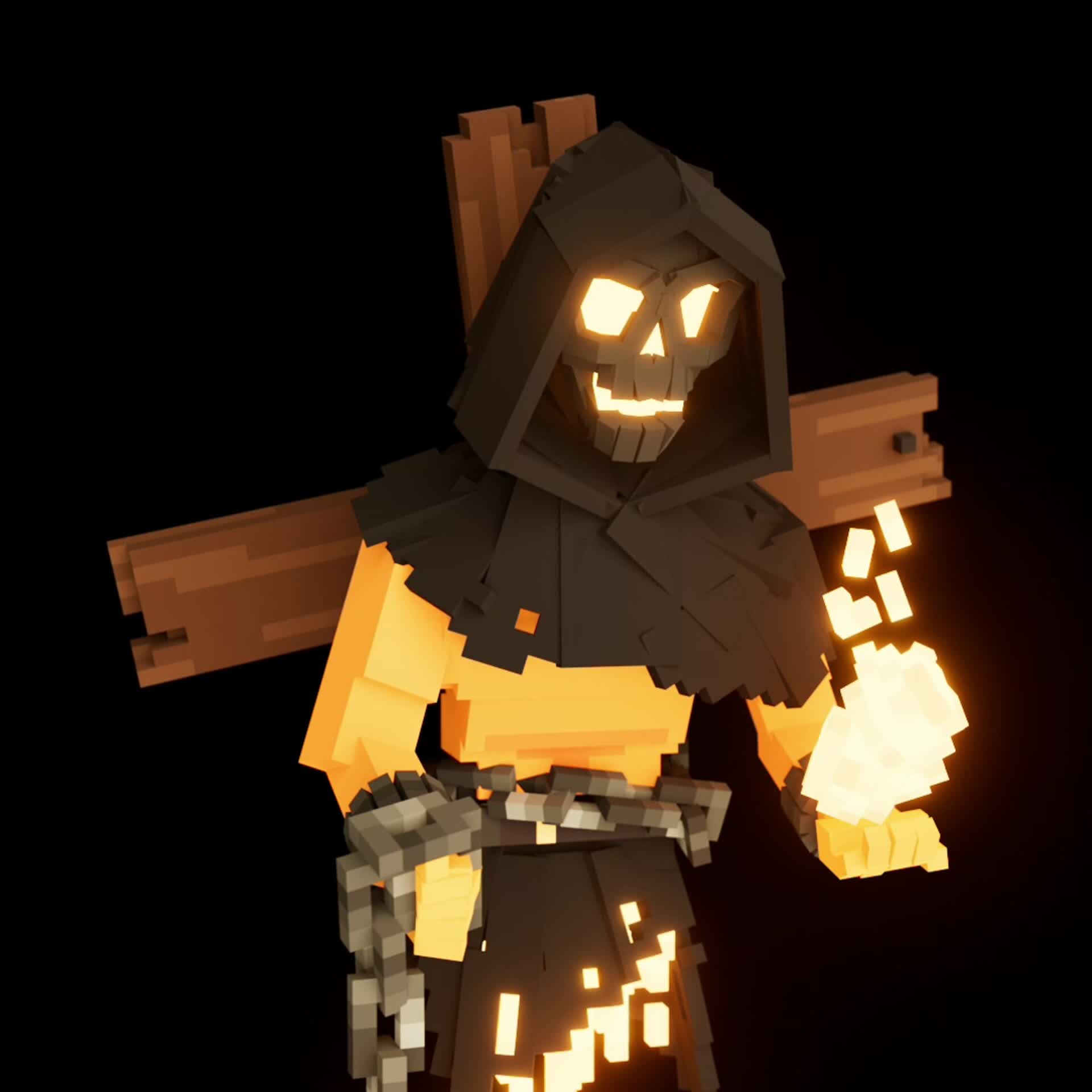 ArtStation - Fire skeleton 💀🔥