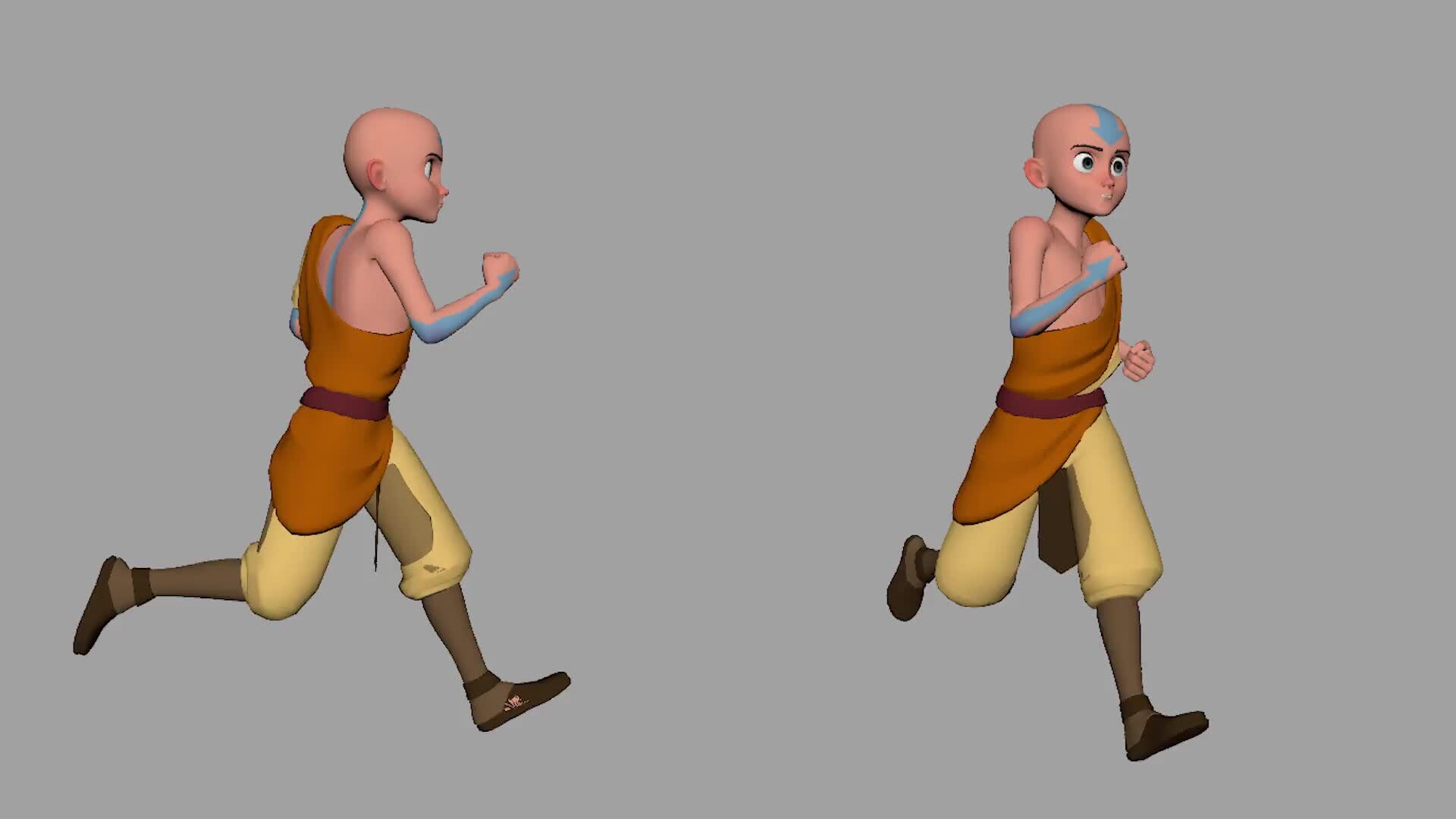ArtStation - RunCycle animation - Aang