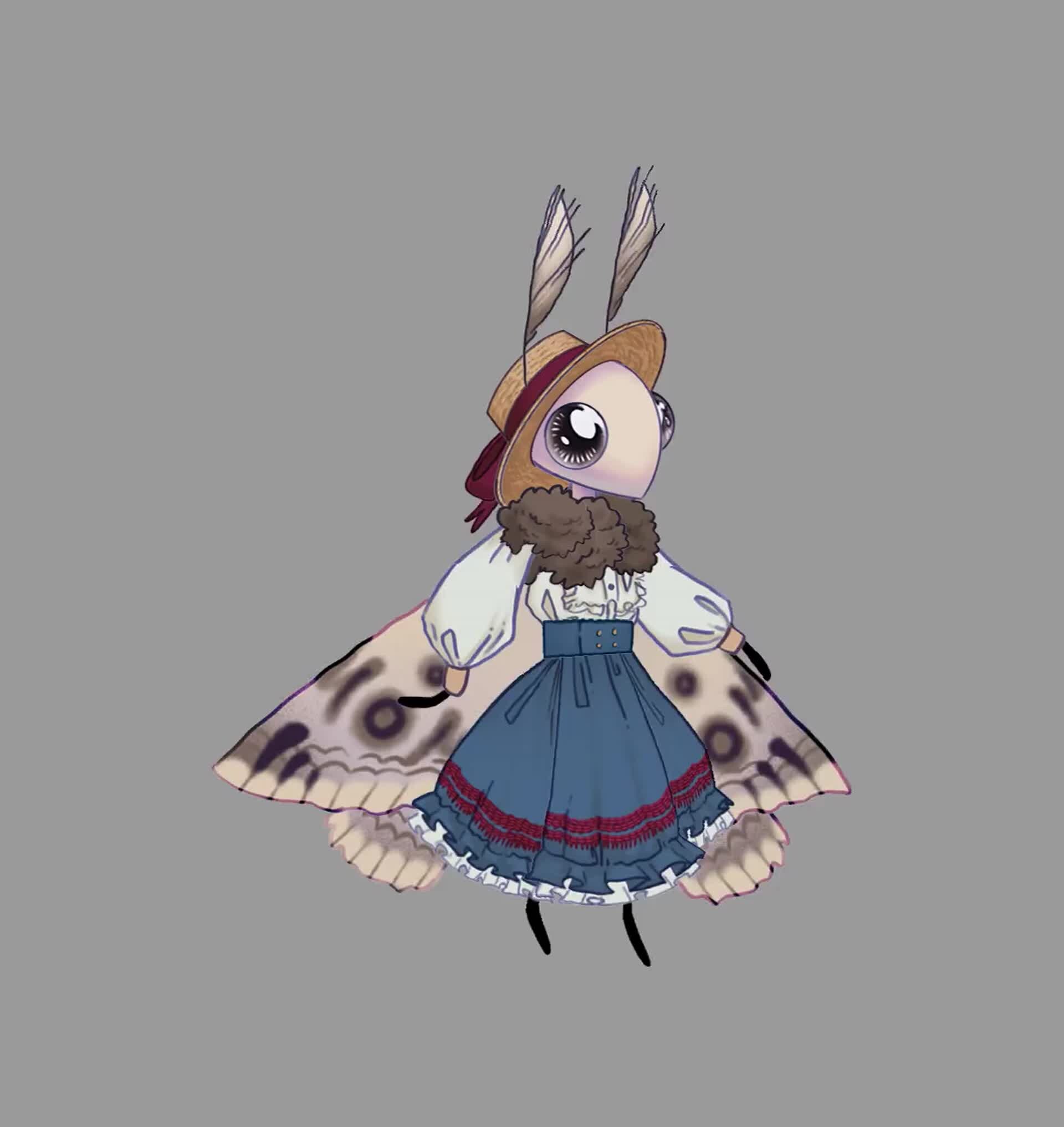 ArtStation - Spine 2D Moth walk cycle