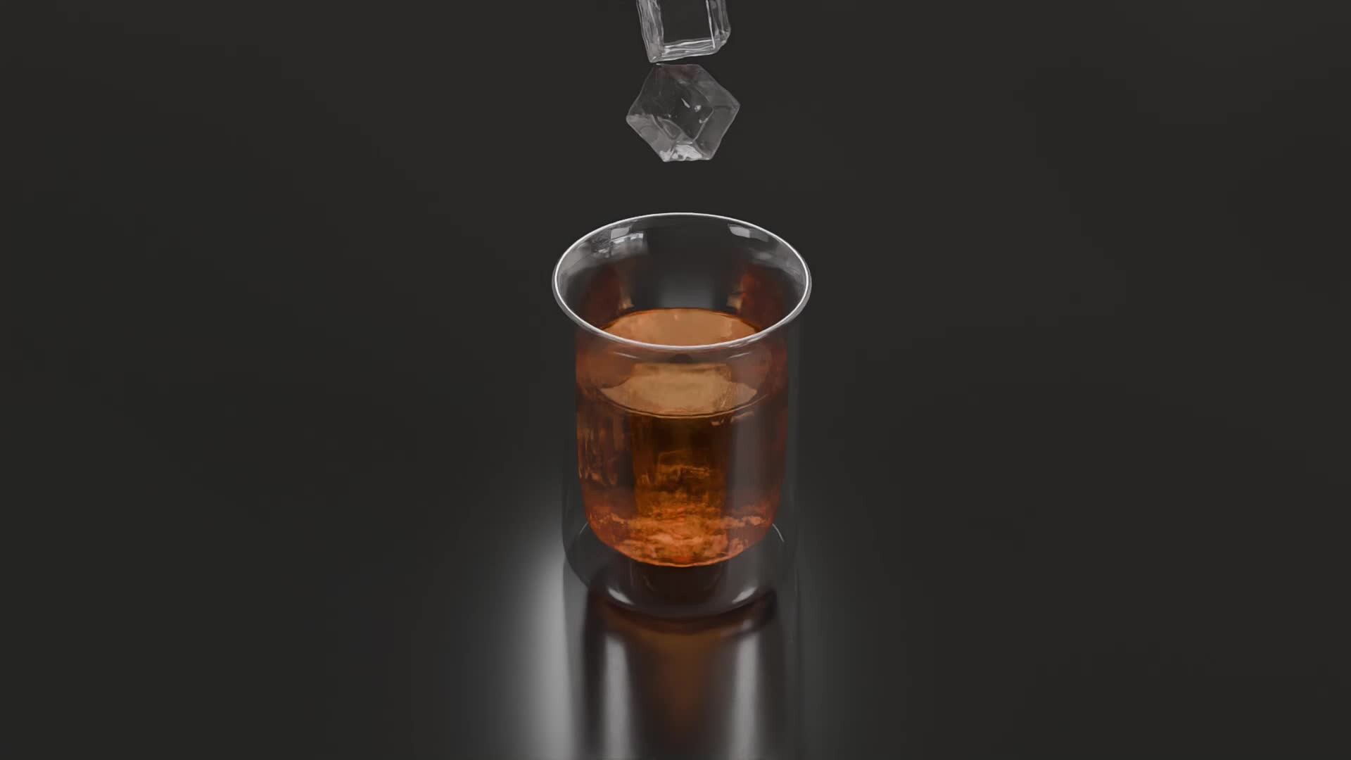 ArtStation - Ice cubes spash animation
