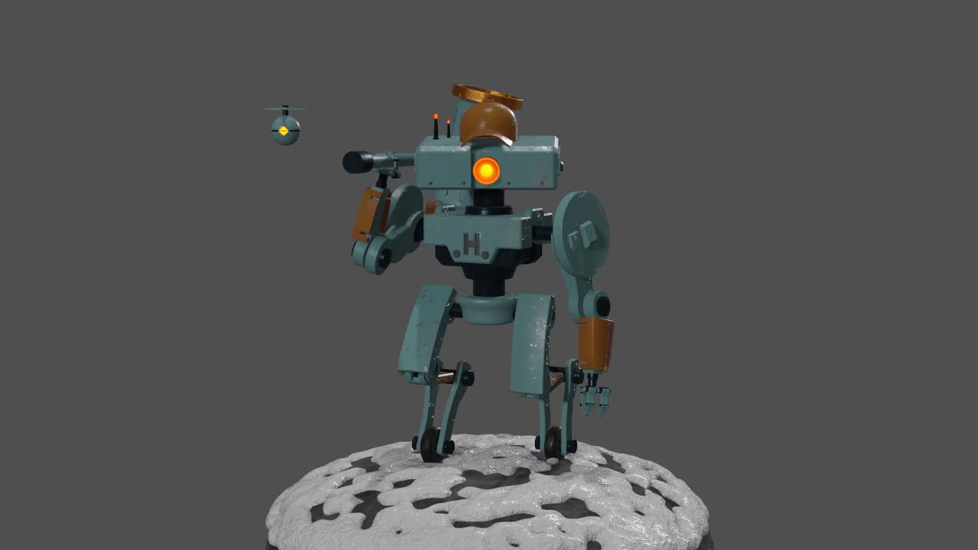 ArtStation - 3d Model of Han-D from "Risk of Rain/Risk of Rain Returns"