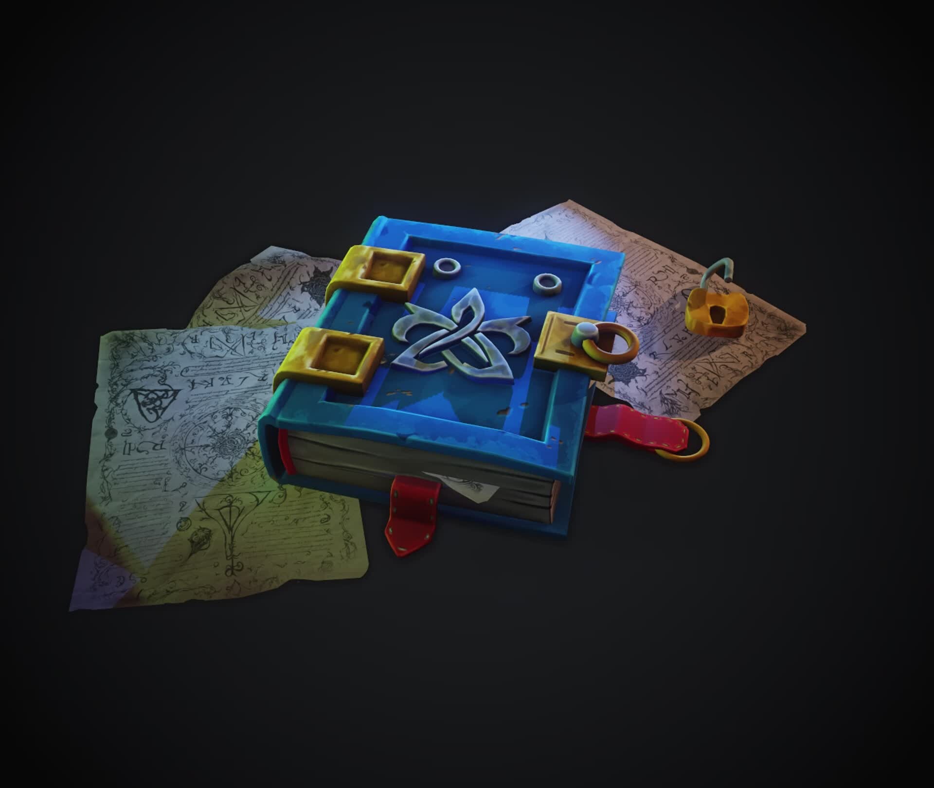 ArtStation - Stylized Spell Book