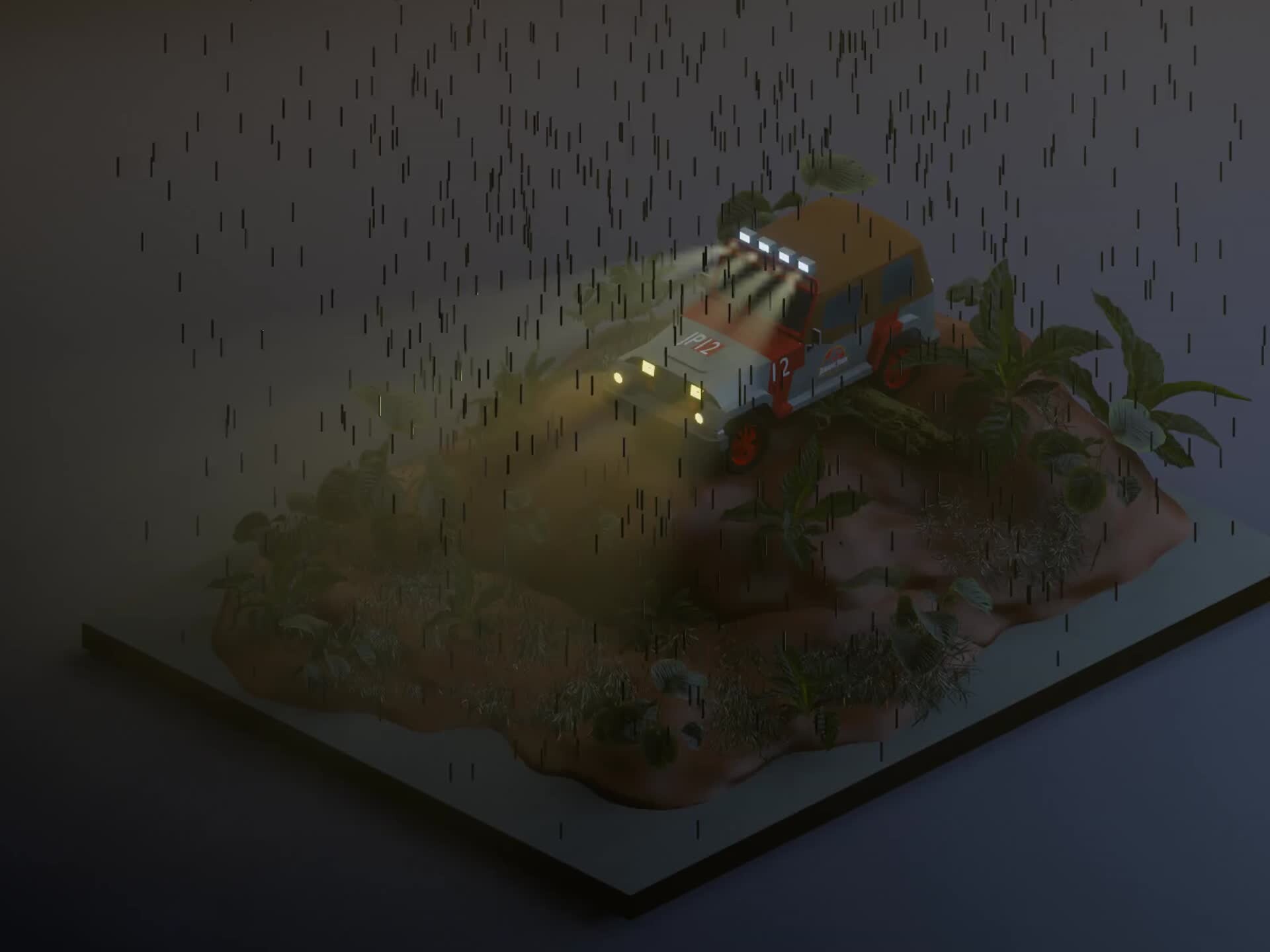 ArtStation - Jurassic Park Dennis Nedry's Death