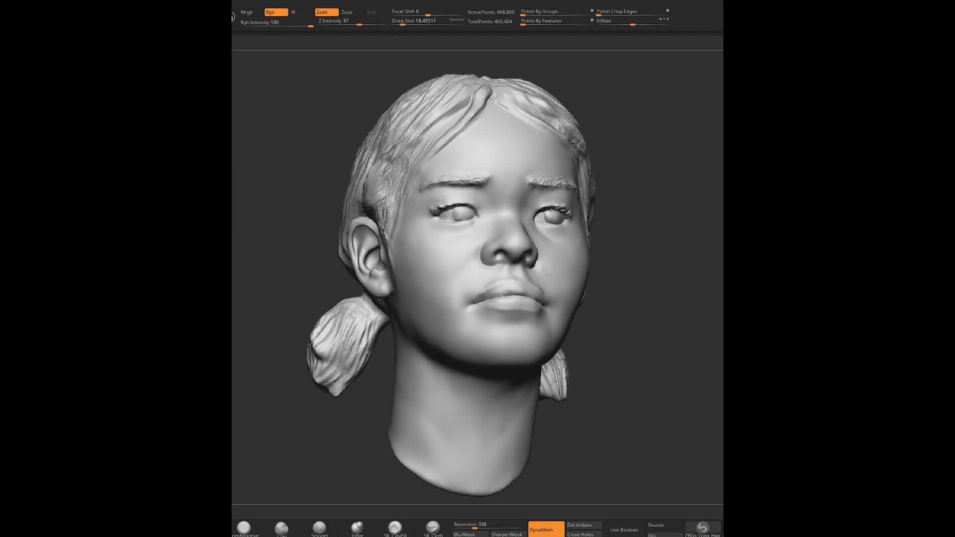 ArtStation - 3d modeling of little girl's head time lapse process