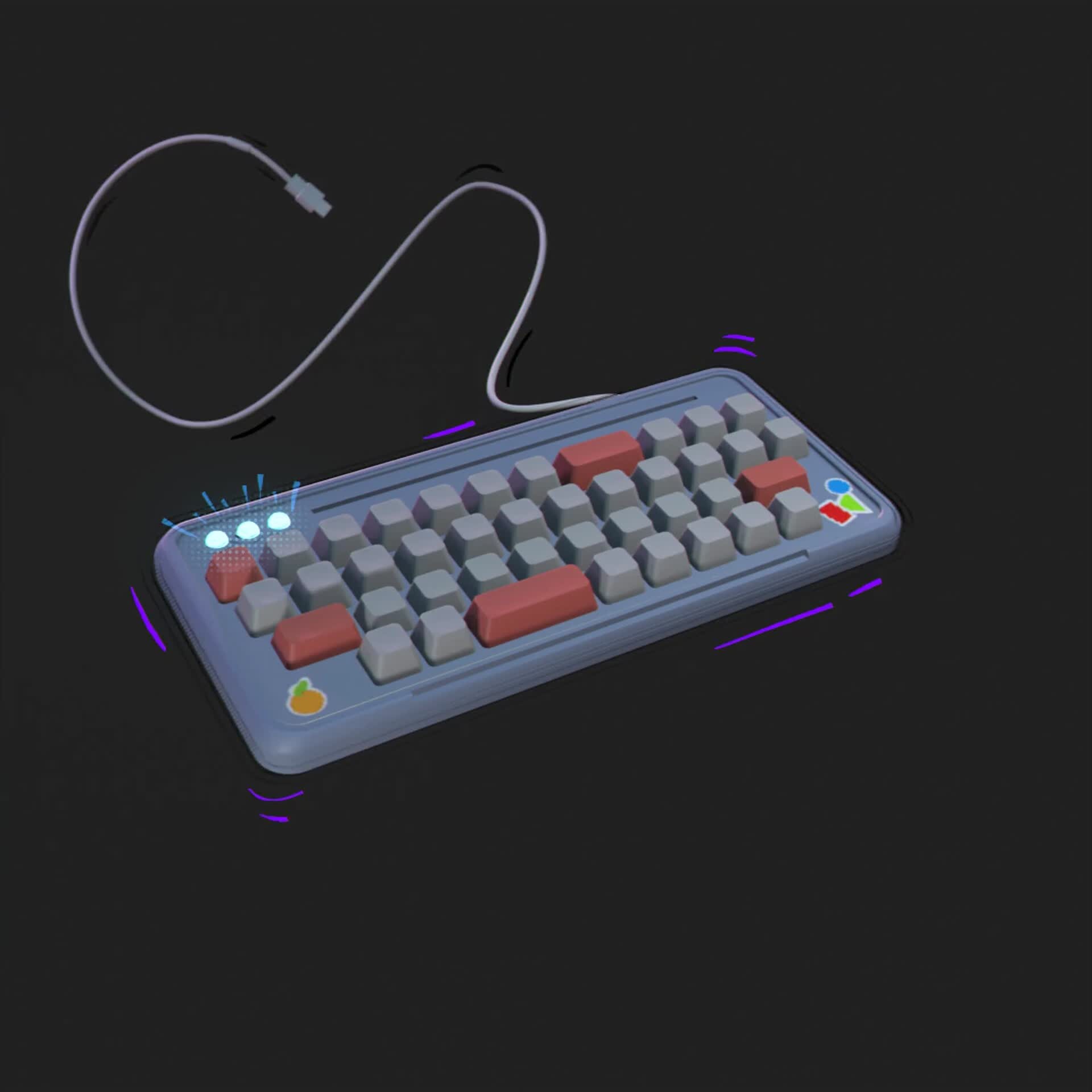 ArtStation - Stylized Keyboard