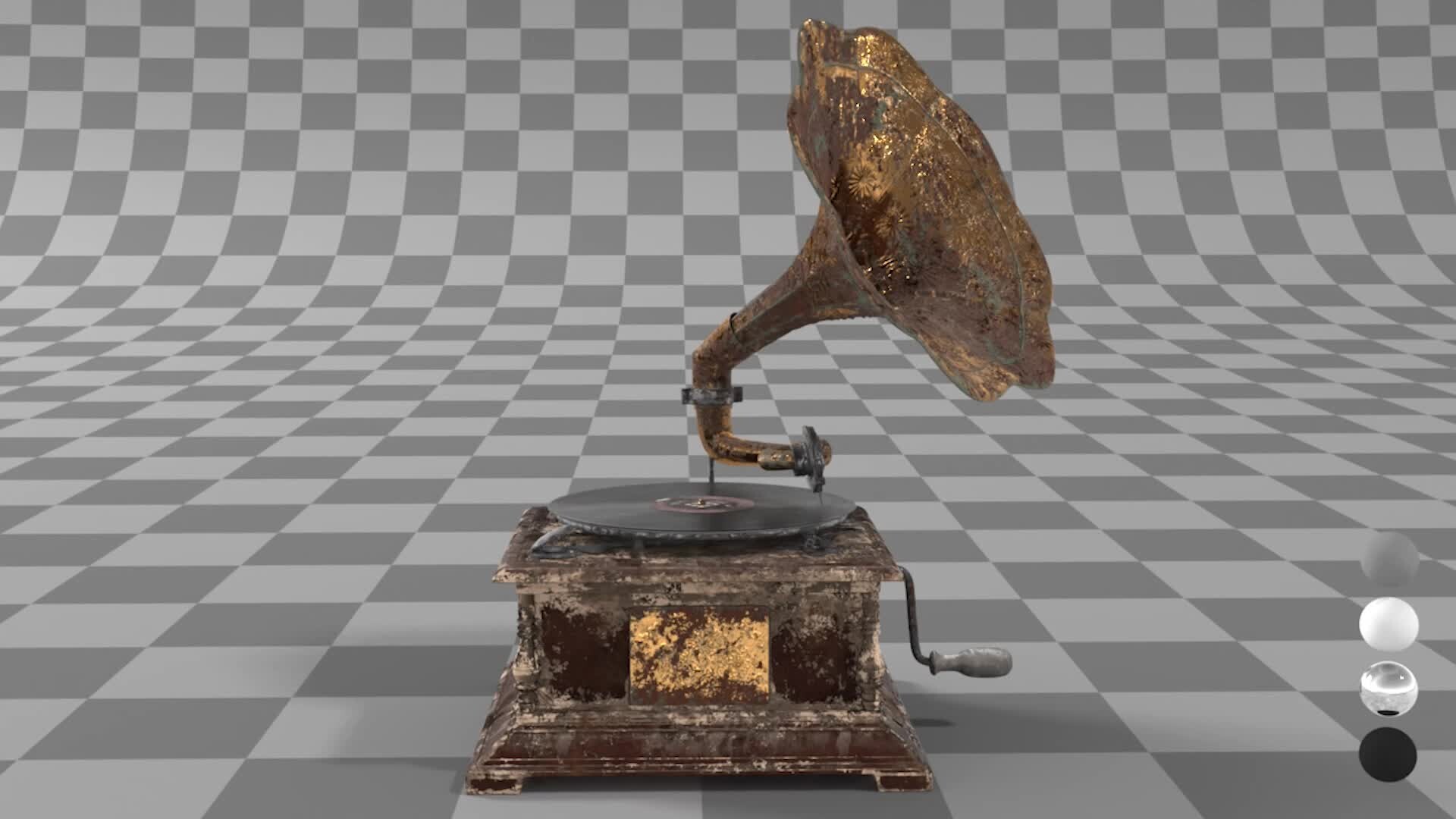 ArtStation - Props Gramophone - TIMELAPSE