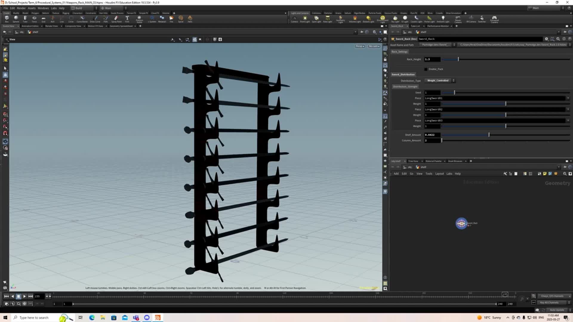 ArtStation - Procedural Weapons Rack HDA