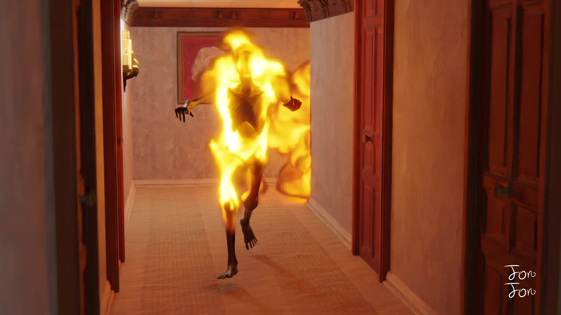 ArtStation - Hall fire simulation - EmberGen