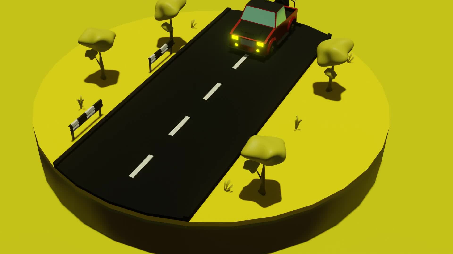 ArtStation - Drift Truck Animation / Low poly Model