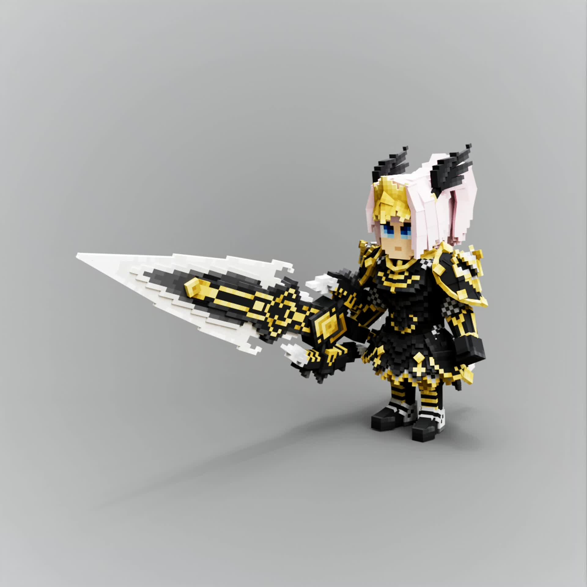 Sutee - Dark Valkyrie Armor Voxel