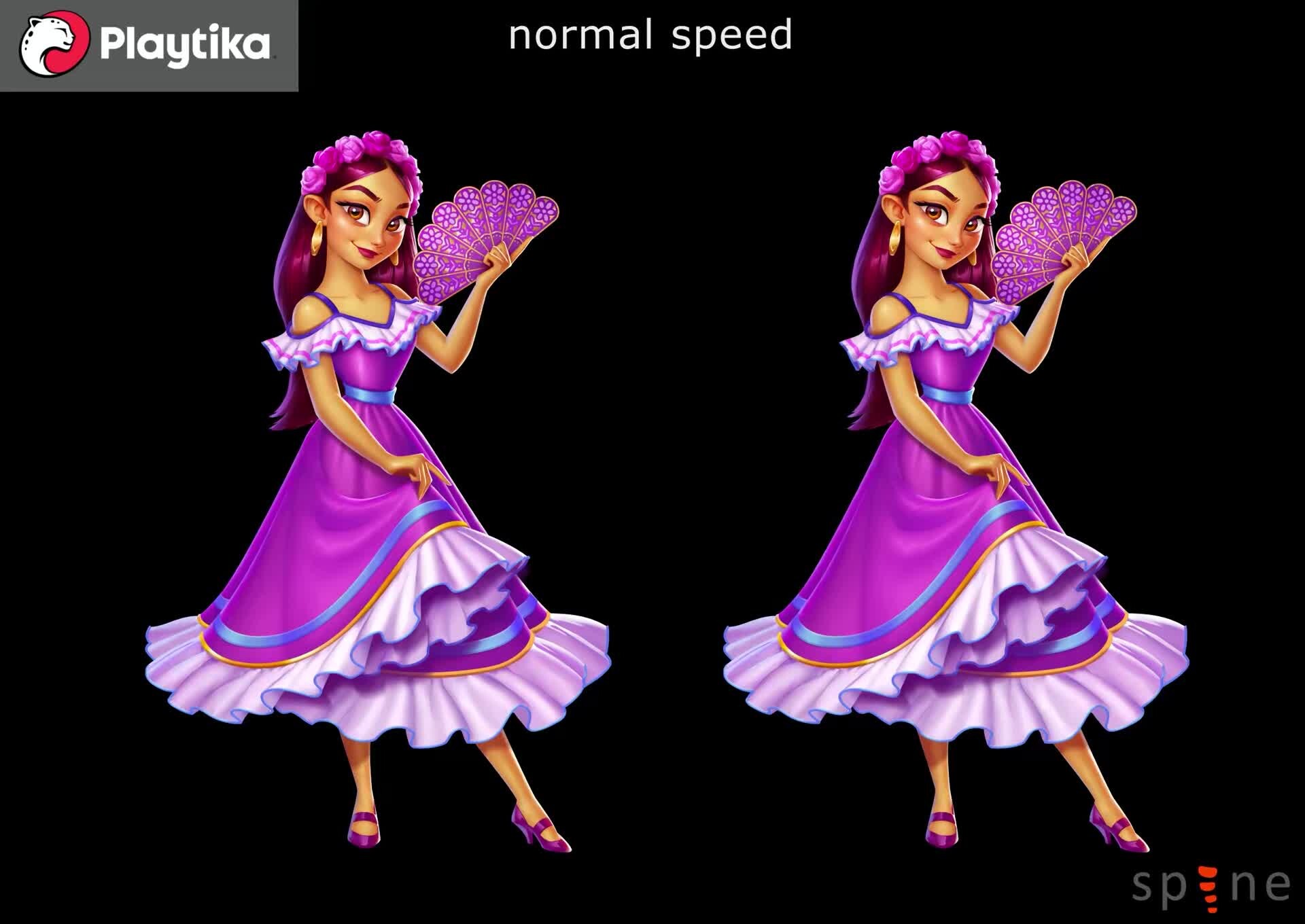 ArtStation - Spine 2D girl animation demo