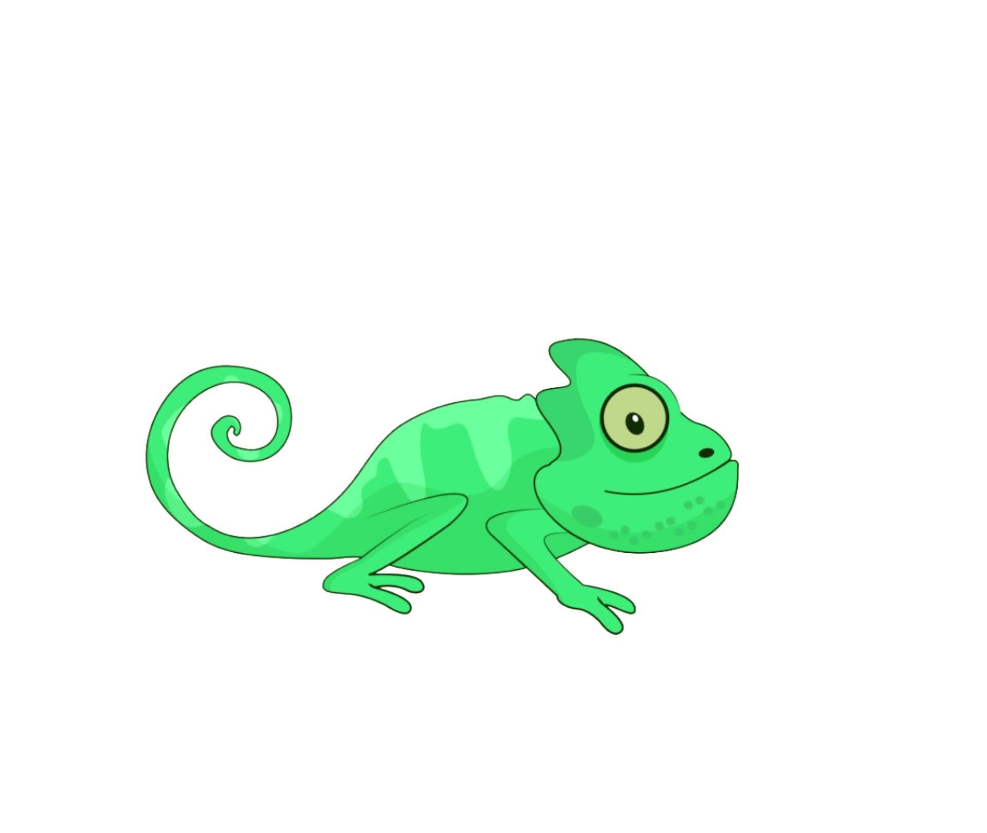 ArtStation - Green Hungry Chameleon Animation