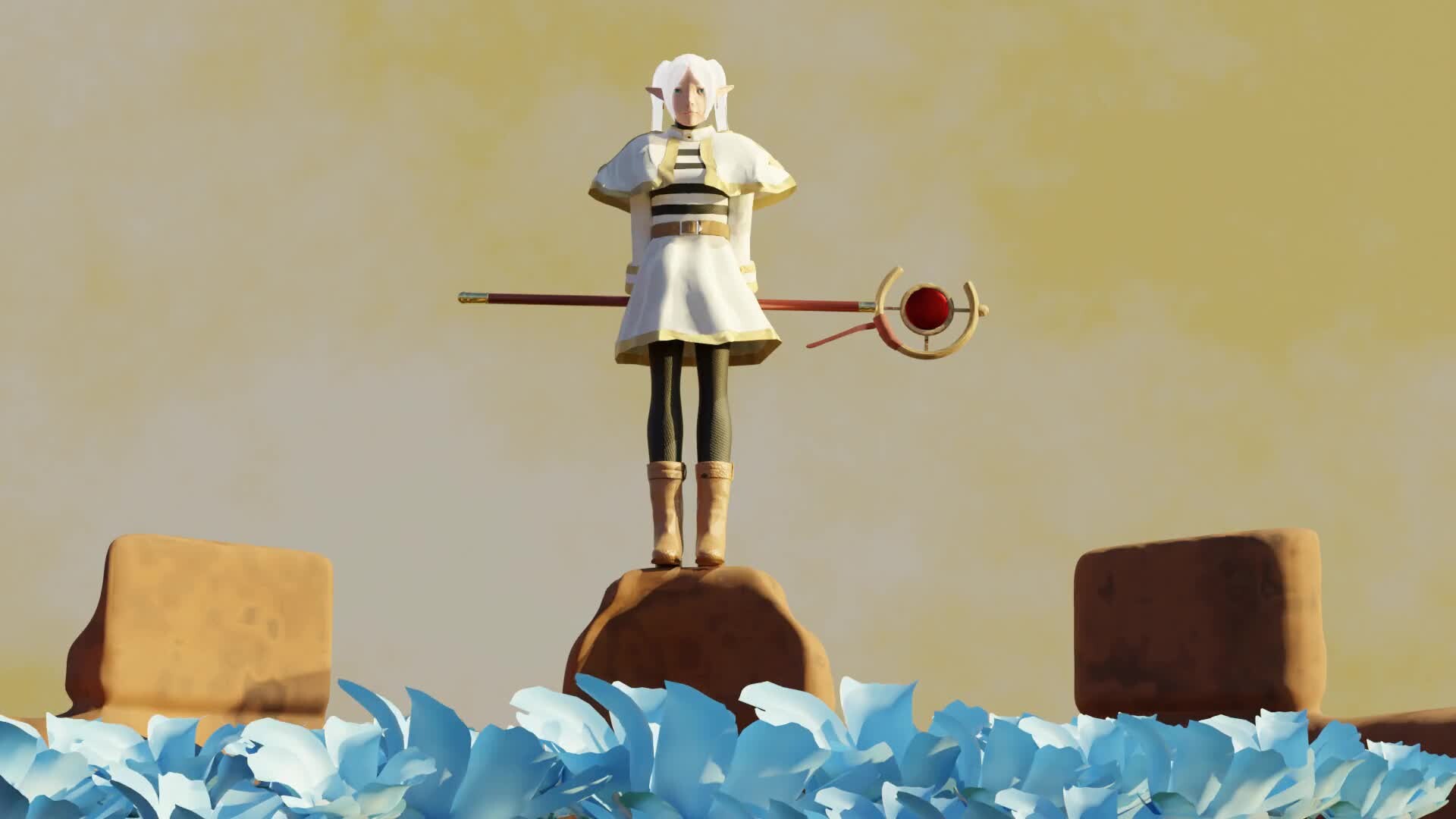 ArtStation - Frieren, Blue Flower Tower