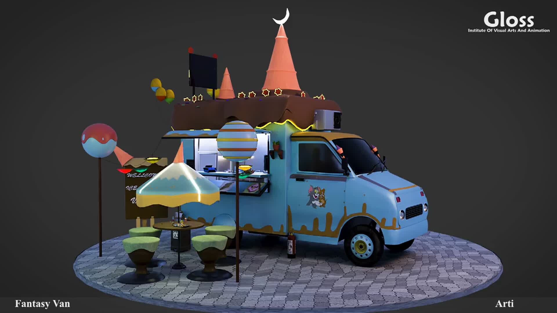 ArtStation - Ice cream Van
