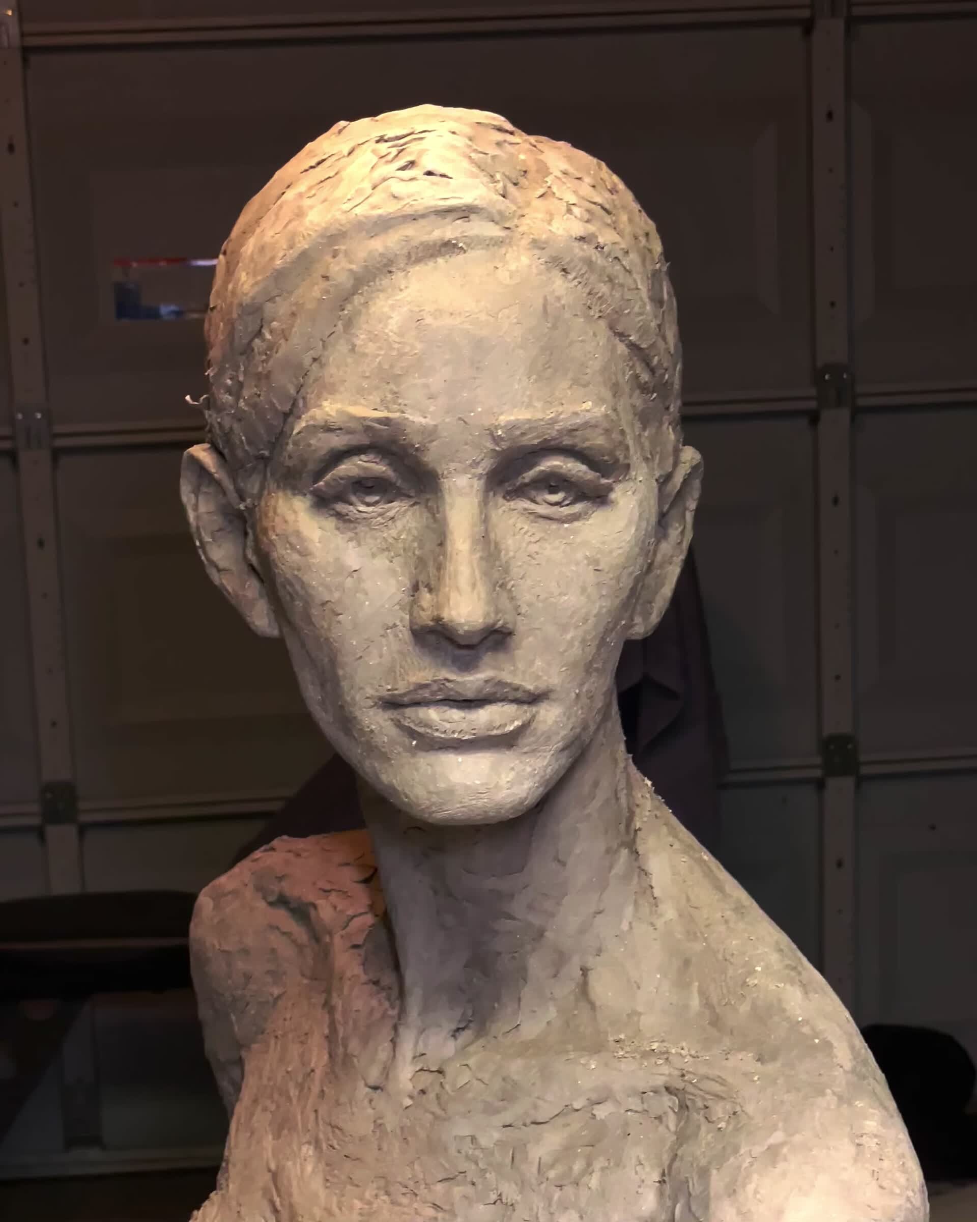 ArtStation - Portrait sketch, life sized ceramic clay