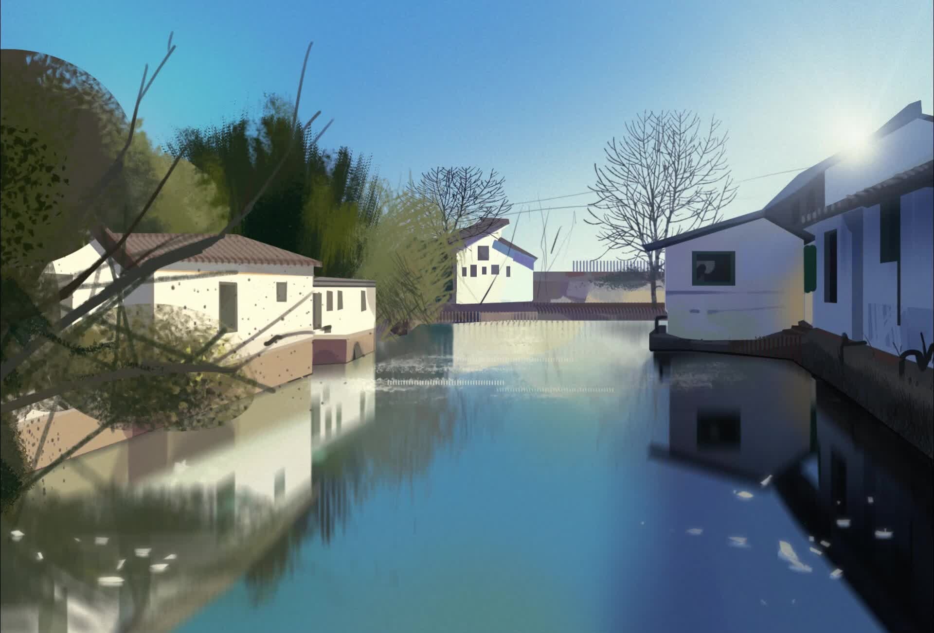 ArtStation - animation background---JiangNan