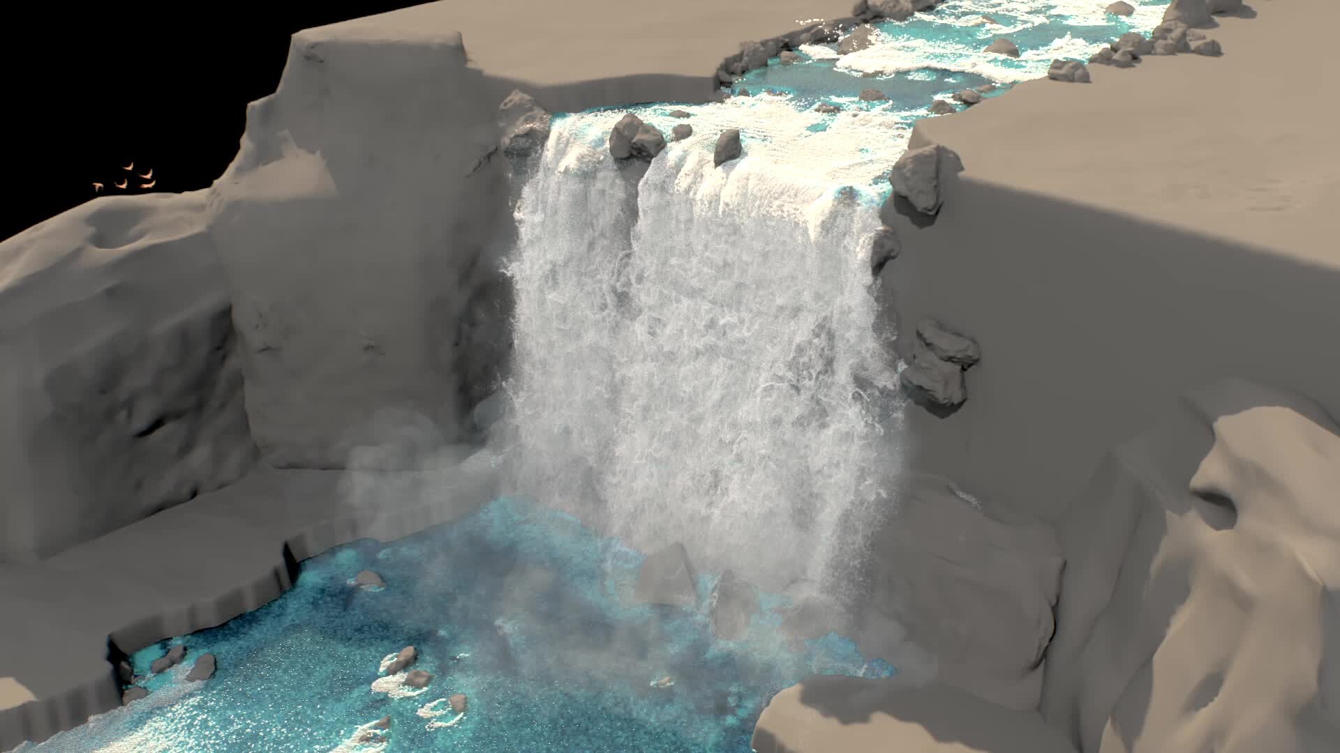 ArtStation - FX - WATERFALL&MAGIC