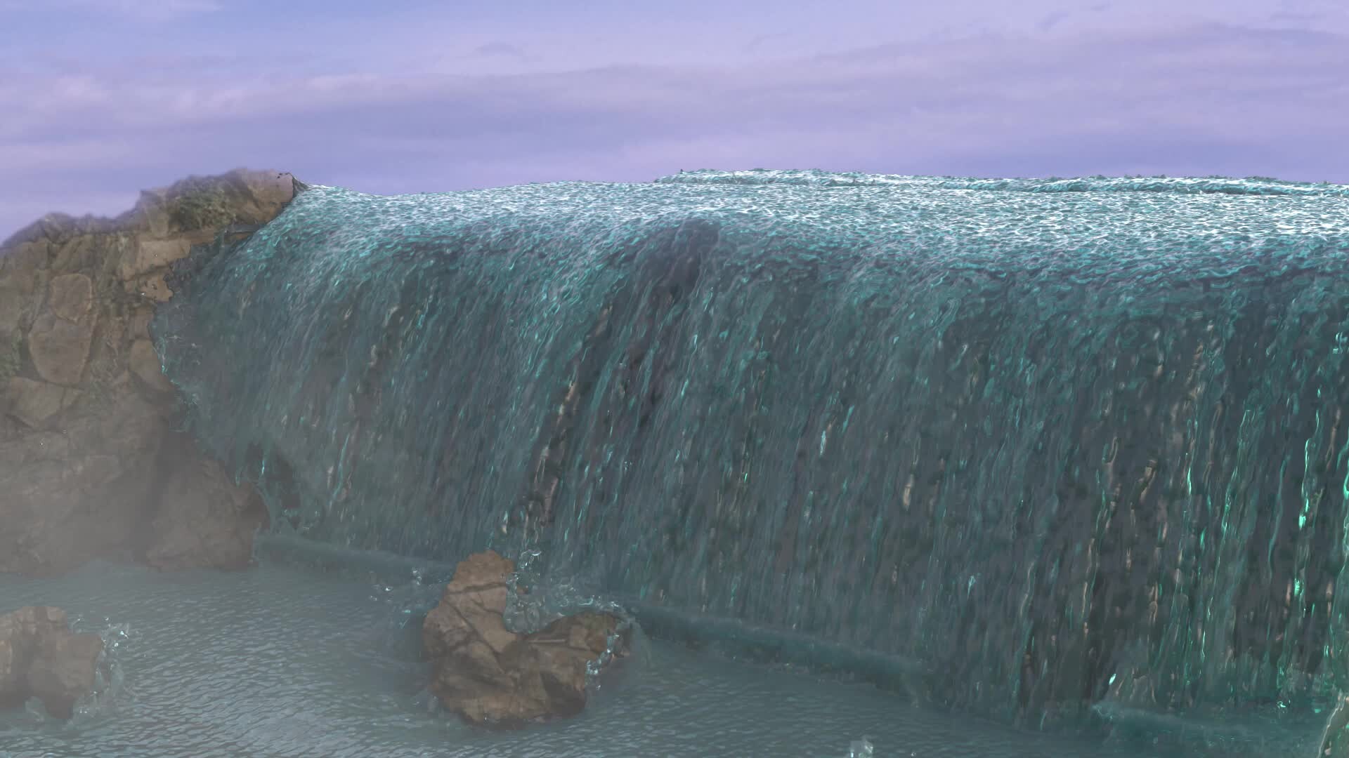 ArtStation - RENDER TEST Waterfall Test Render - HOUDINI SETUP FLIPBOOK ...