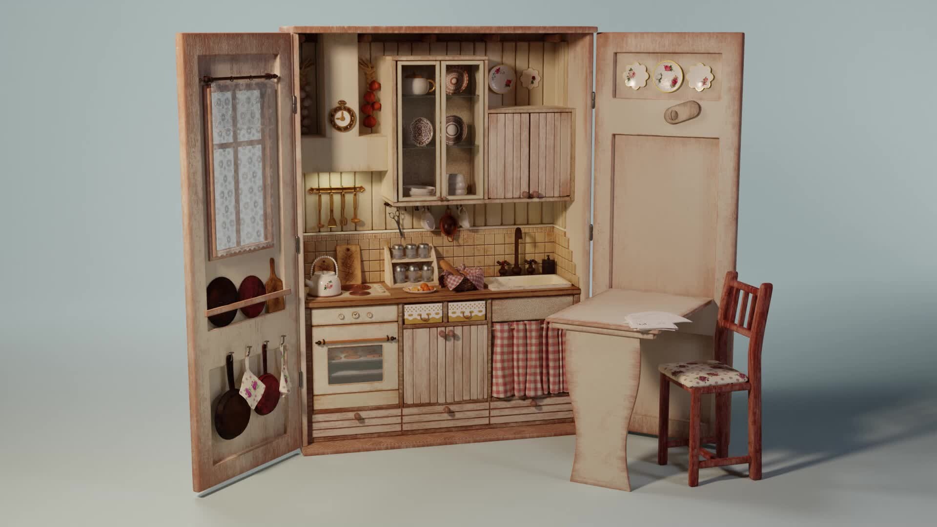 ArtStation - Miniature Kitchen