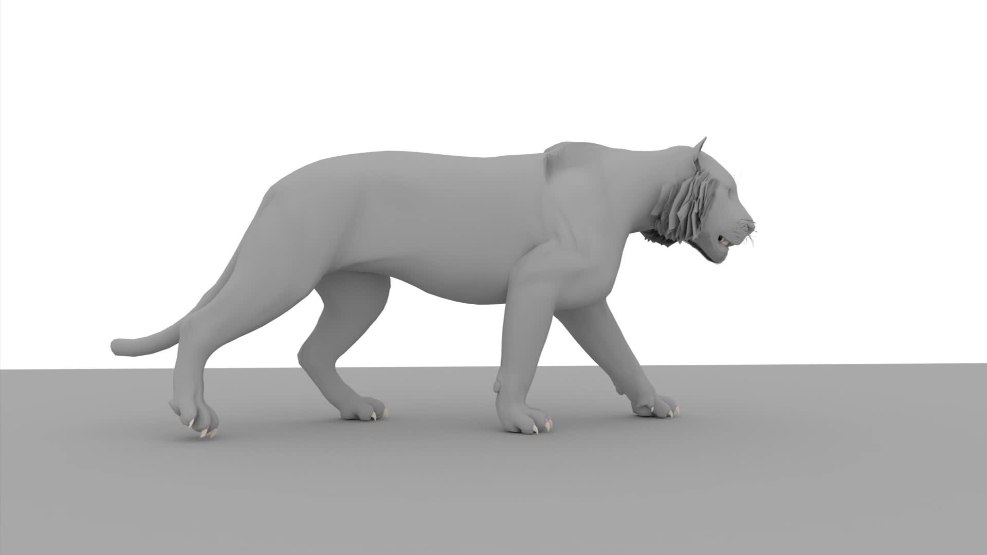 ArtStation - Tiger Walk Cycle